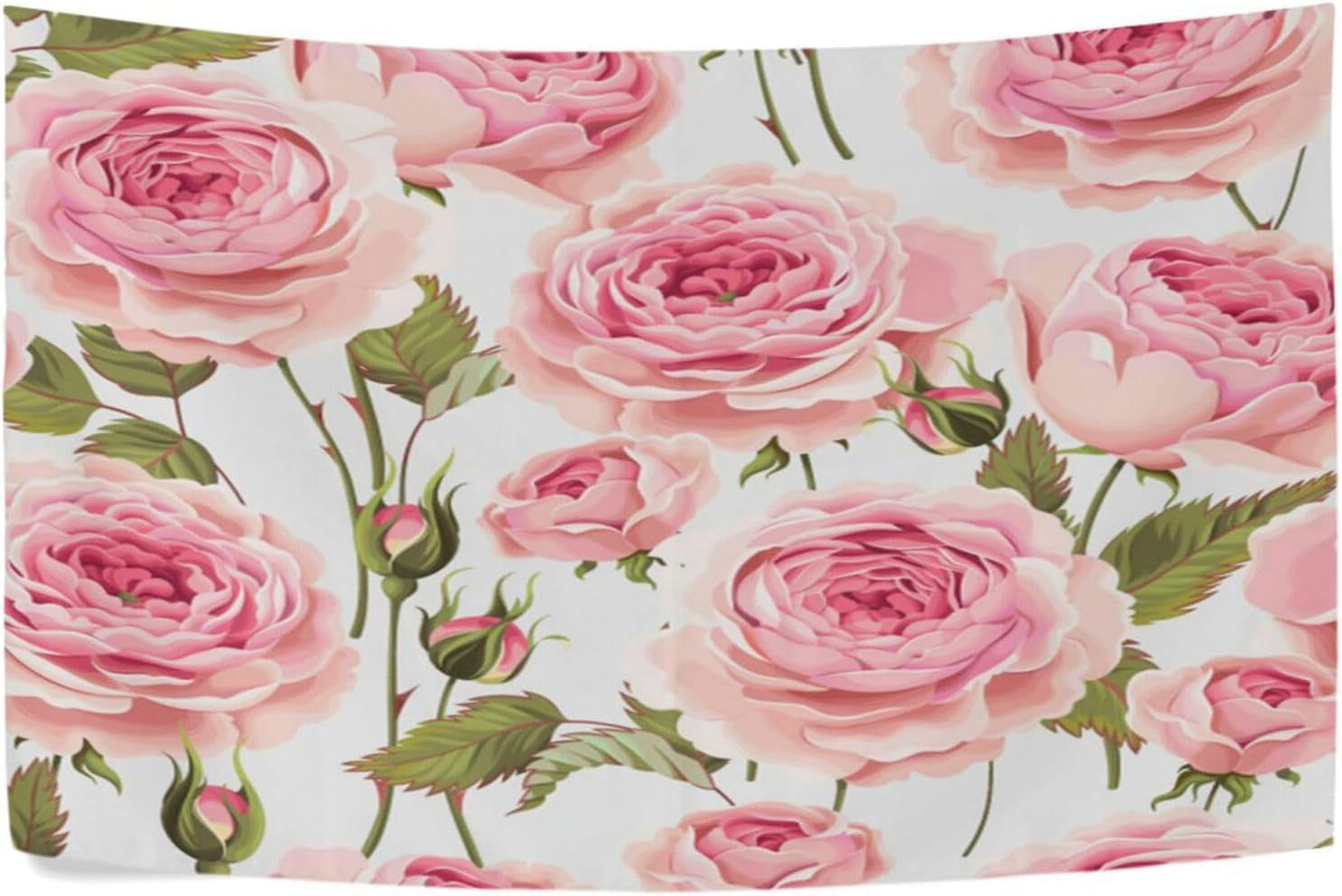 Coolnut Rose Bud Tapestry Aesthetic Tapestry Wall Hanging 60" x 51 ...