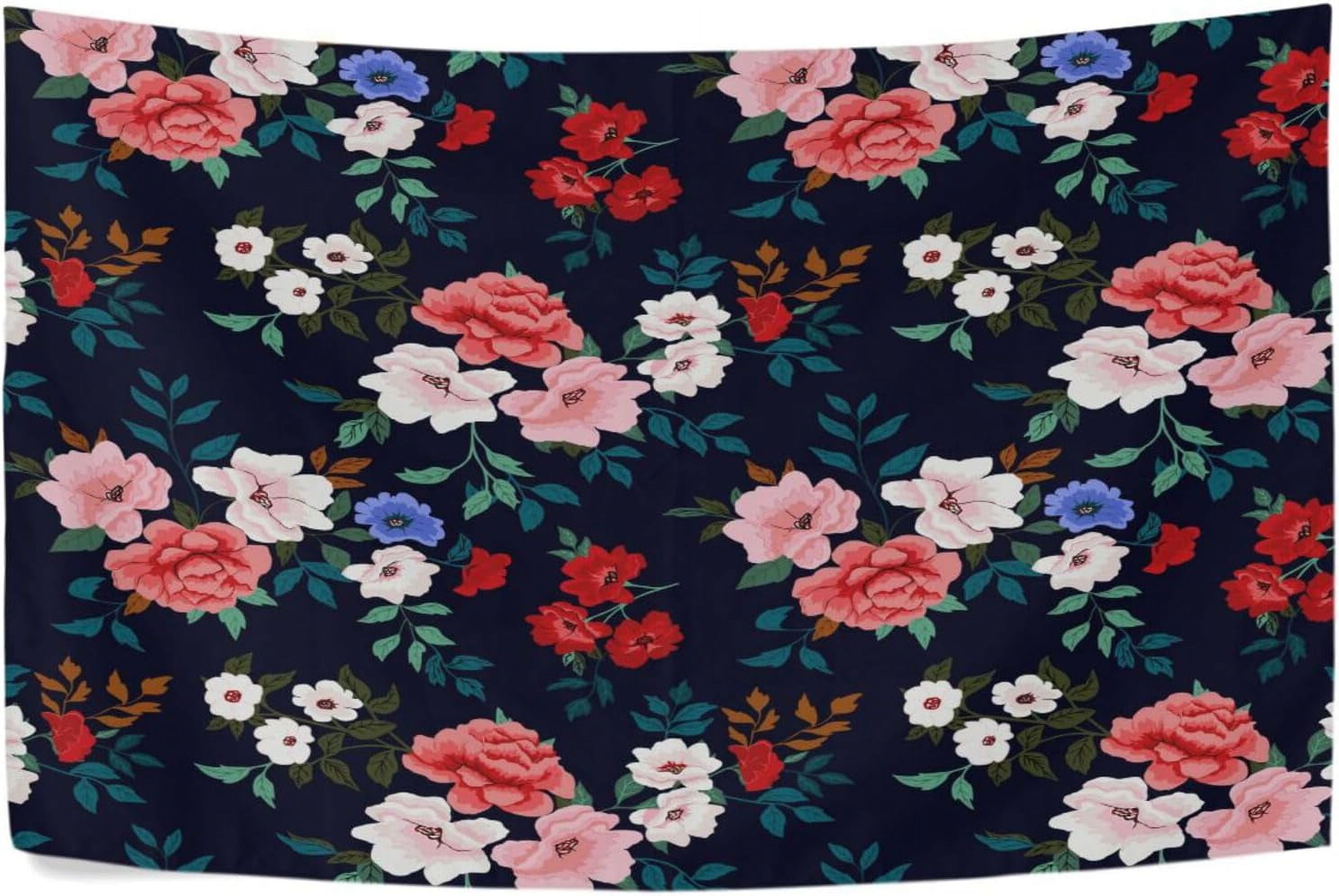 Coolnut Rose Tapestry Aesthetic Tapestry Wall Hanging 60" x 51" Inches ...