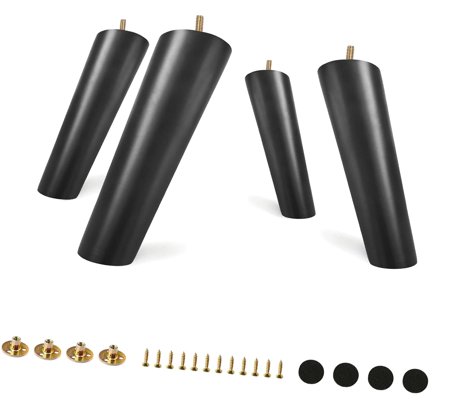 Coolnut Rubber Wood Furniture Supports 8 Inches, Slanted Tapered Wooden ...