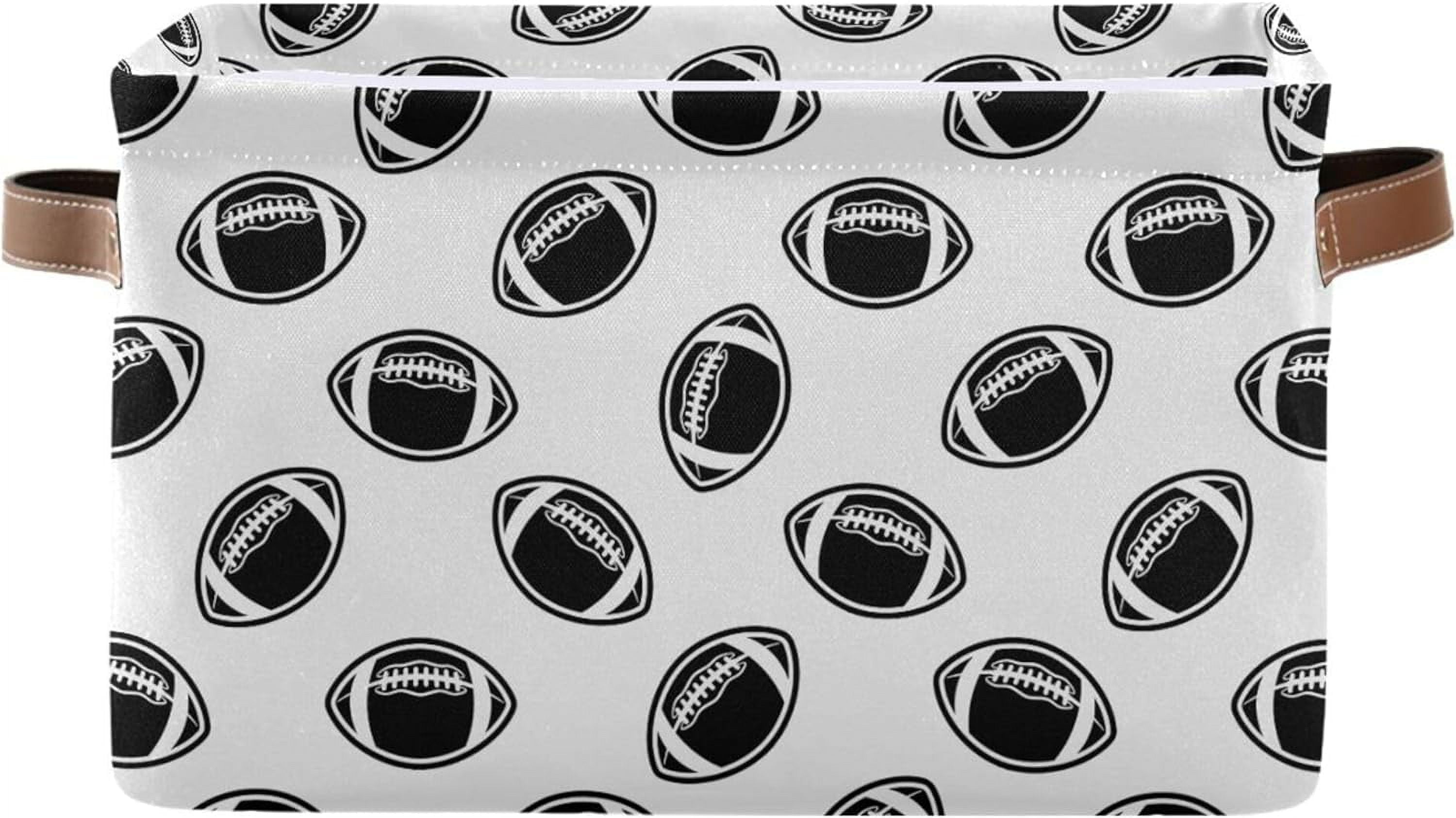 Coolnut Rugby Balls Storage Basket Foldable Storage Bin 2 Pack, Canvas ...