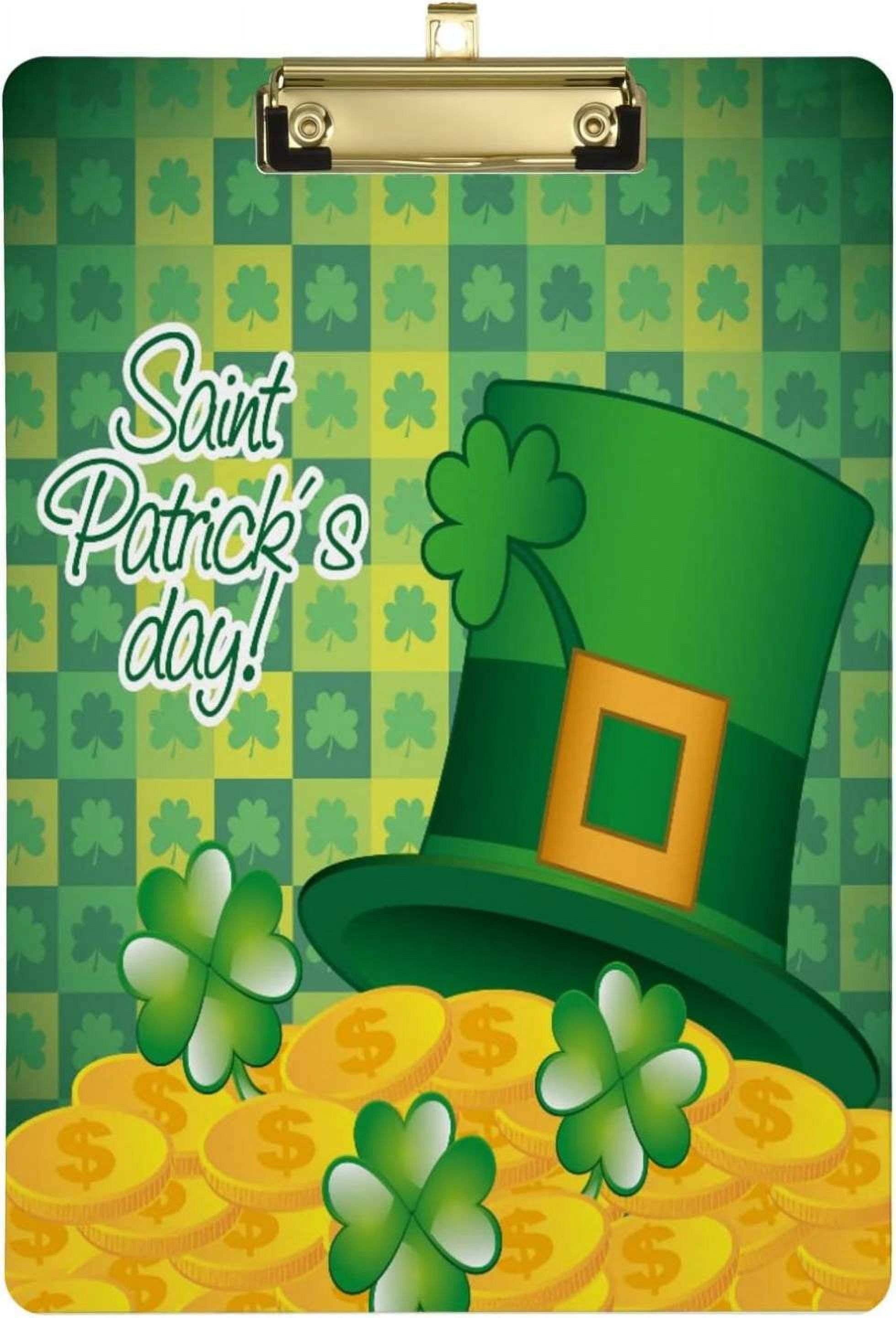 Coolnut SST. Patrick's Day Gold Coins and Hat 12.5"x9" Clipboard ...