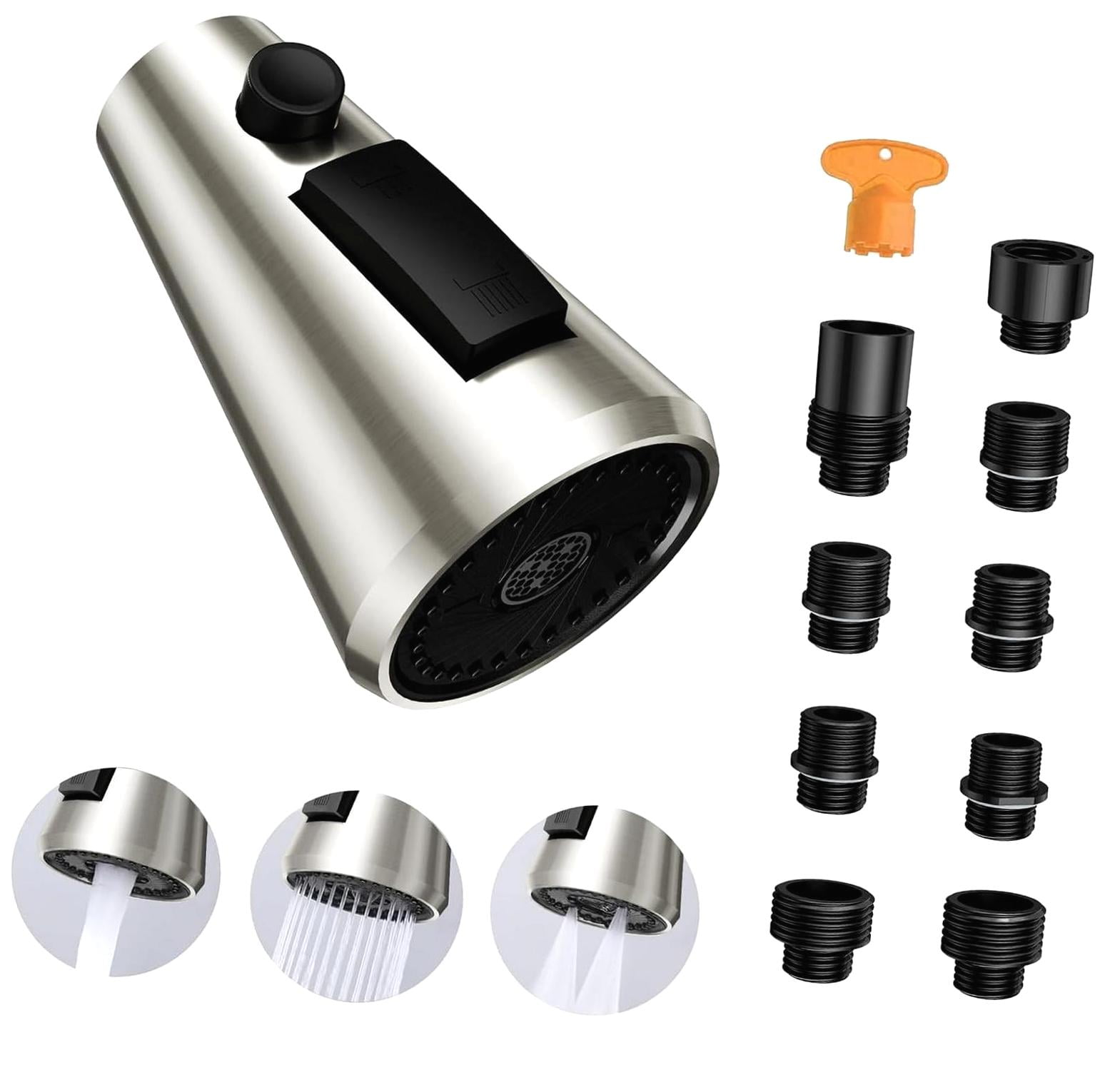 Coolnut ST. Pull Down Kitchen Sprayer Replacement Component, 3-Function ...