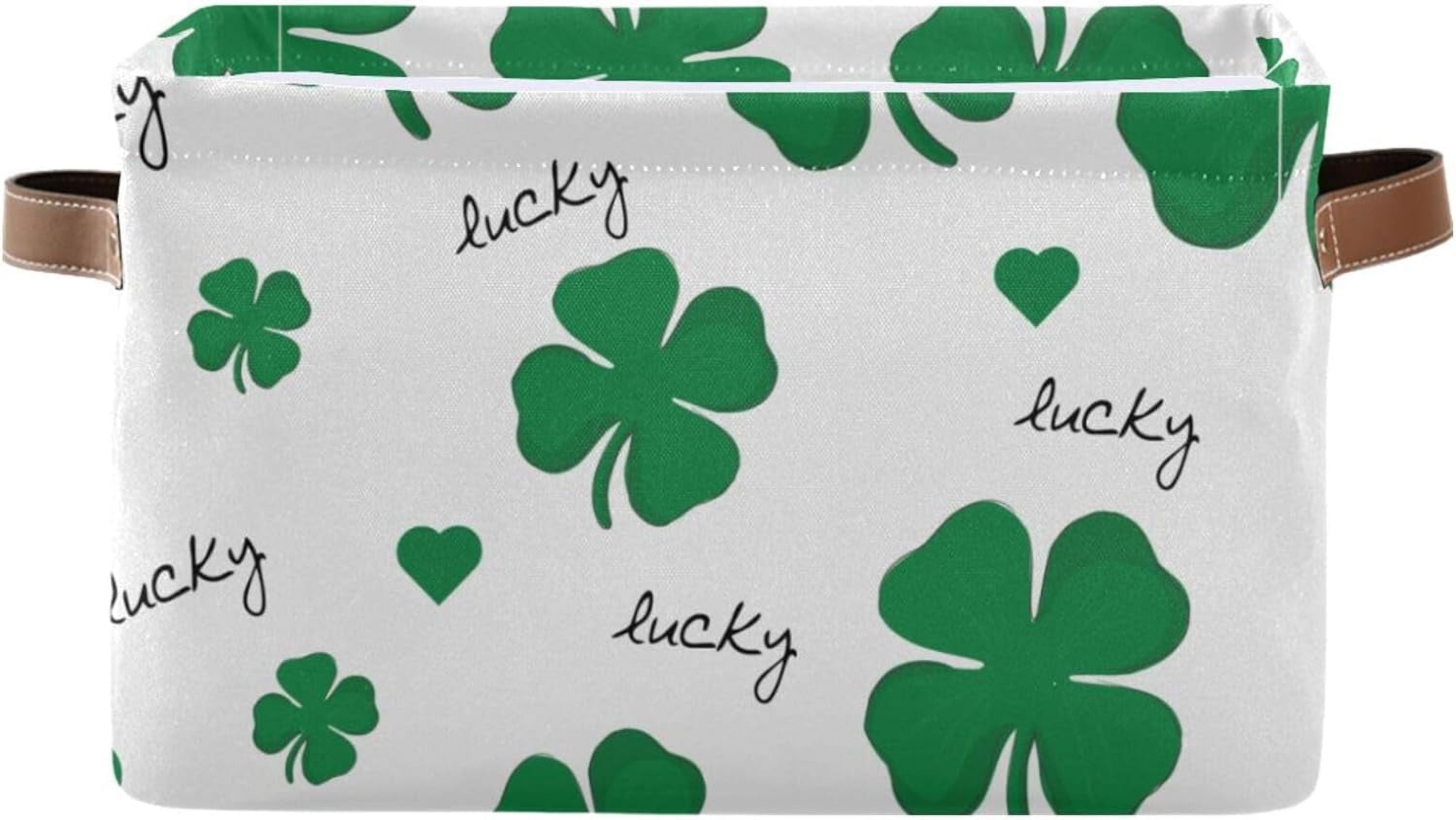 Coolnut Saint Patrick Day Storage Bins Foldable Canvas Fabric Storage ...