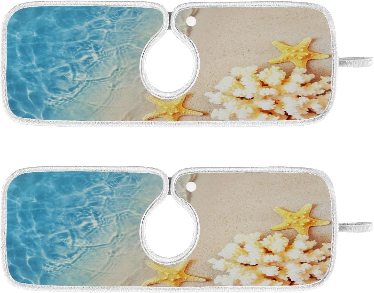 Coolnut Sandy Beach Sink Splash Guard for Faucet 2 Packs Faucet ...