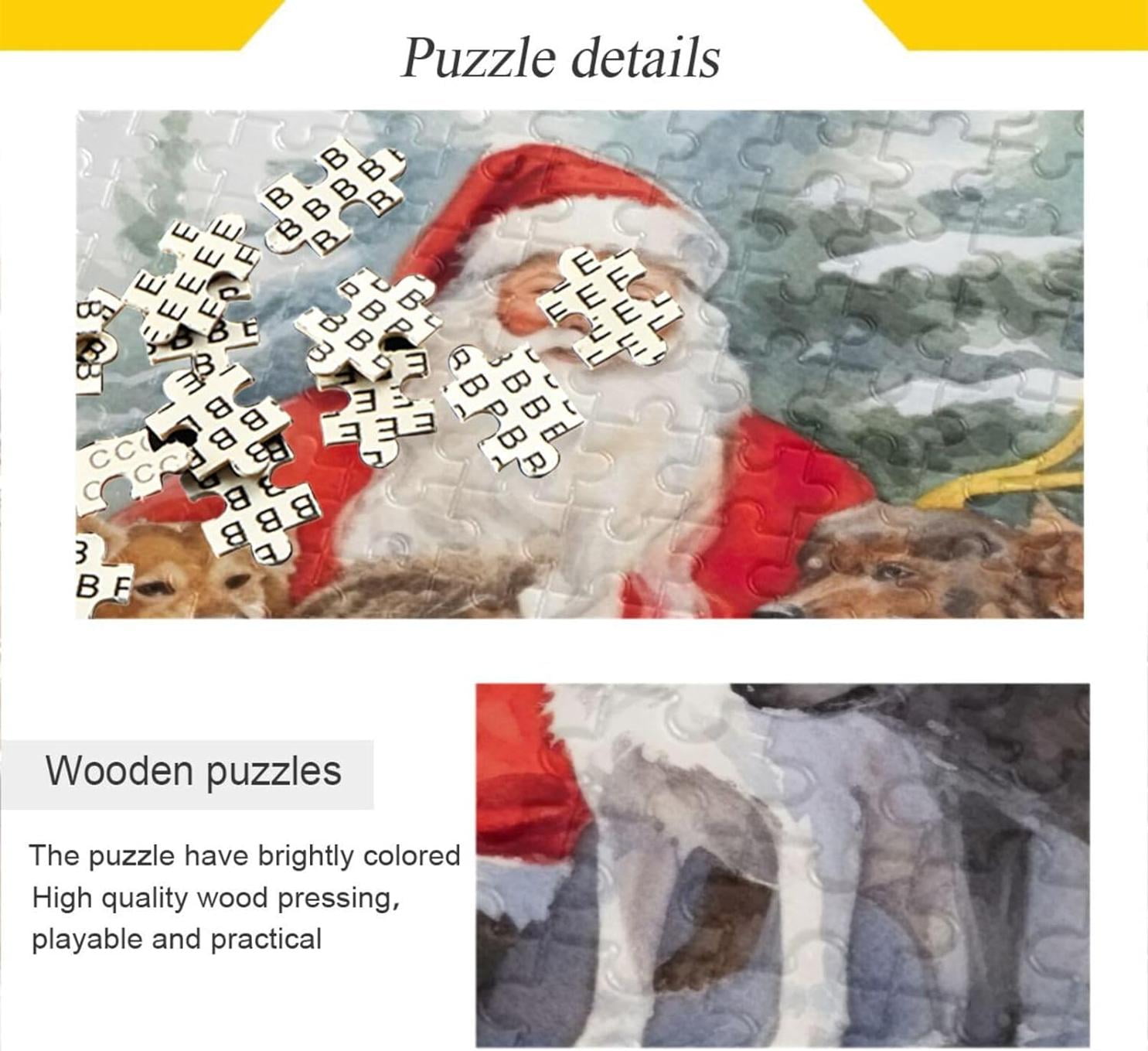 Coolnut Santa Claus Puzzles for Adults and Kids 1000 Pieces, Wooden ...