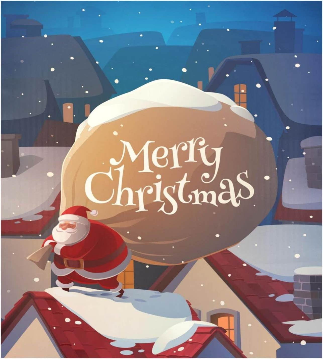 Coolnut Santa on The Roof Dishwasher Magnet Cover 23"Wx26"H , Farmhouse ...