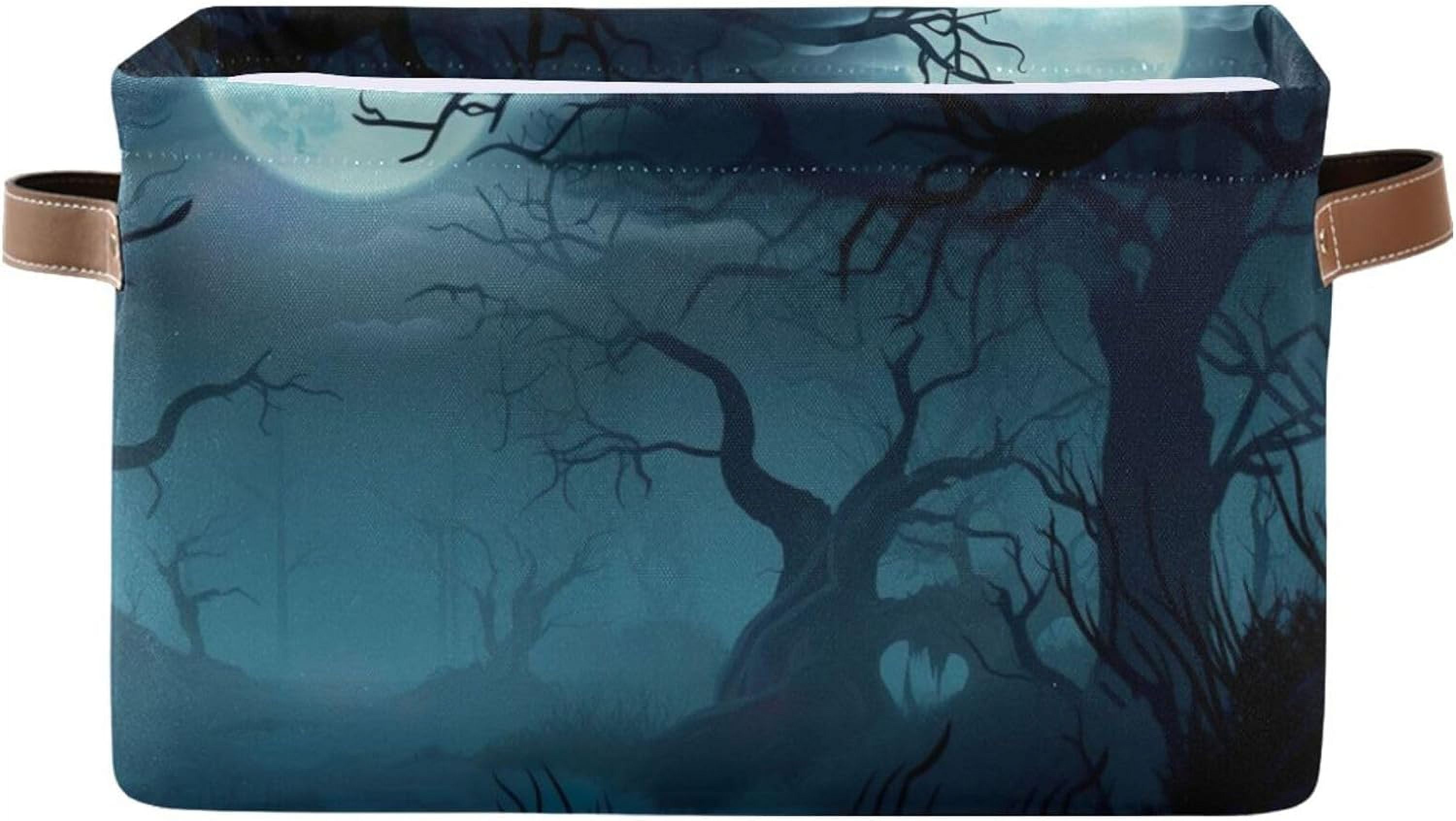 Coolnut Scary Forest Storage Bins Foldable Canvas Fabric Storage Basket ...