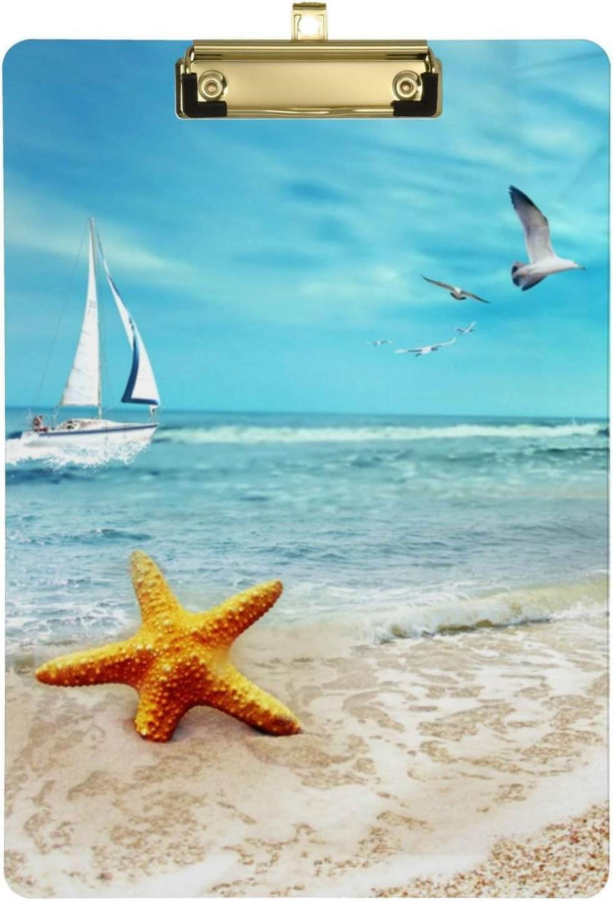Coolnut Sea Beach Starfish Clipboard, Acrylic Standard A4 Letter Size ...