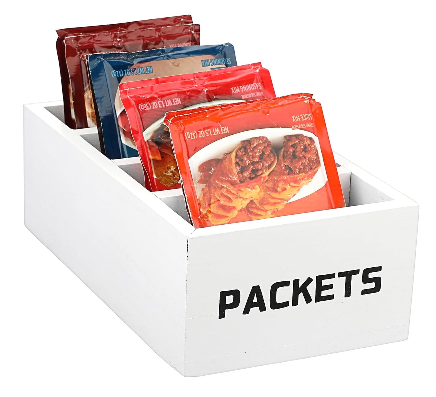 Coolnut Seasoning Packet Holder, Food Packet Organization Caddy with 4 ...