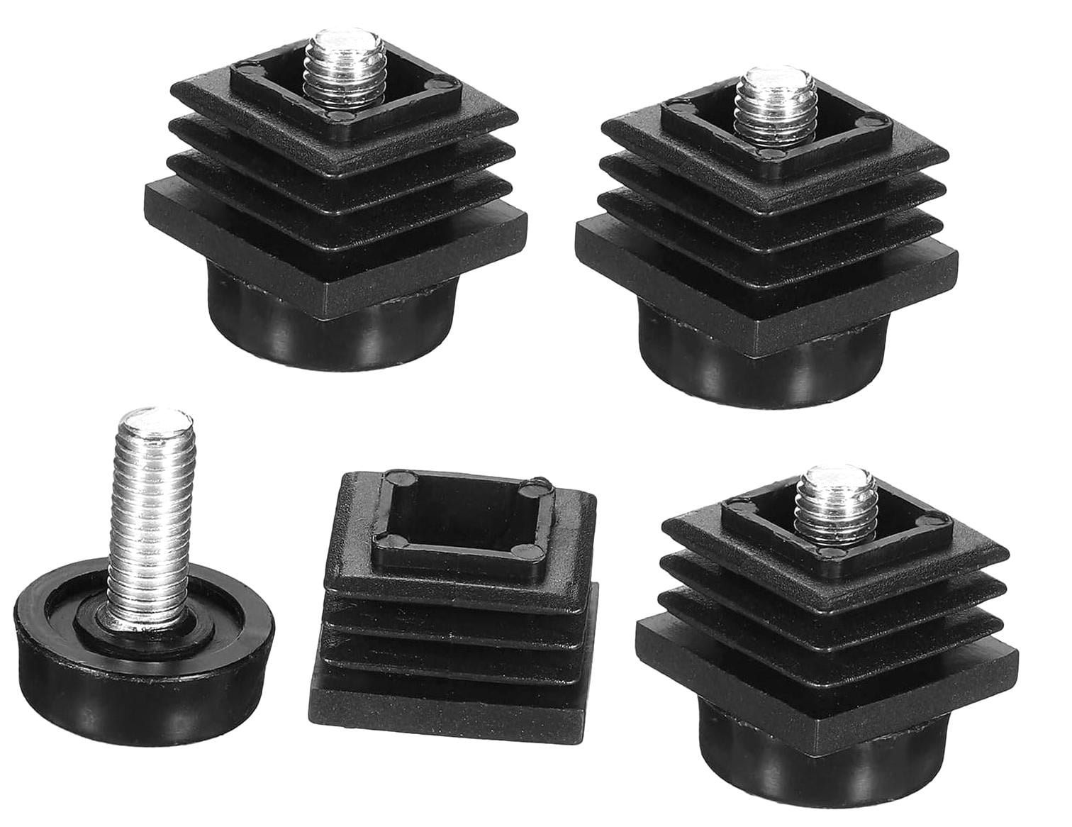 Coolnut Set of 4 Leveling Feet, M8x25x25mm Plastic Adjustable Legs for ...