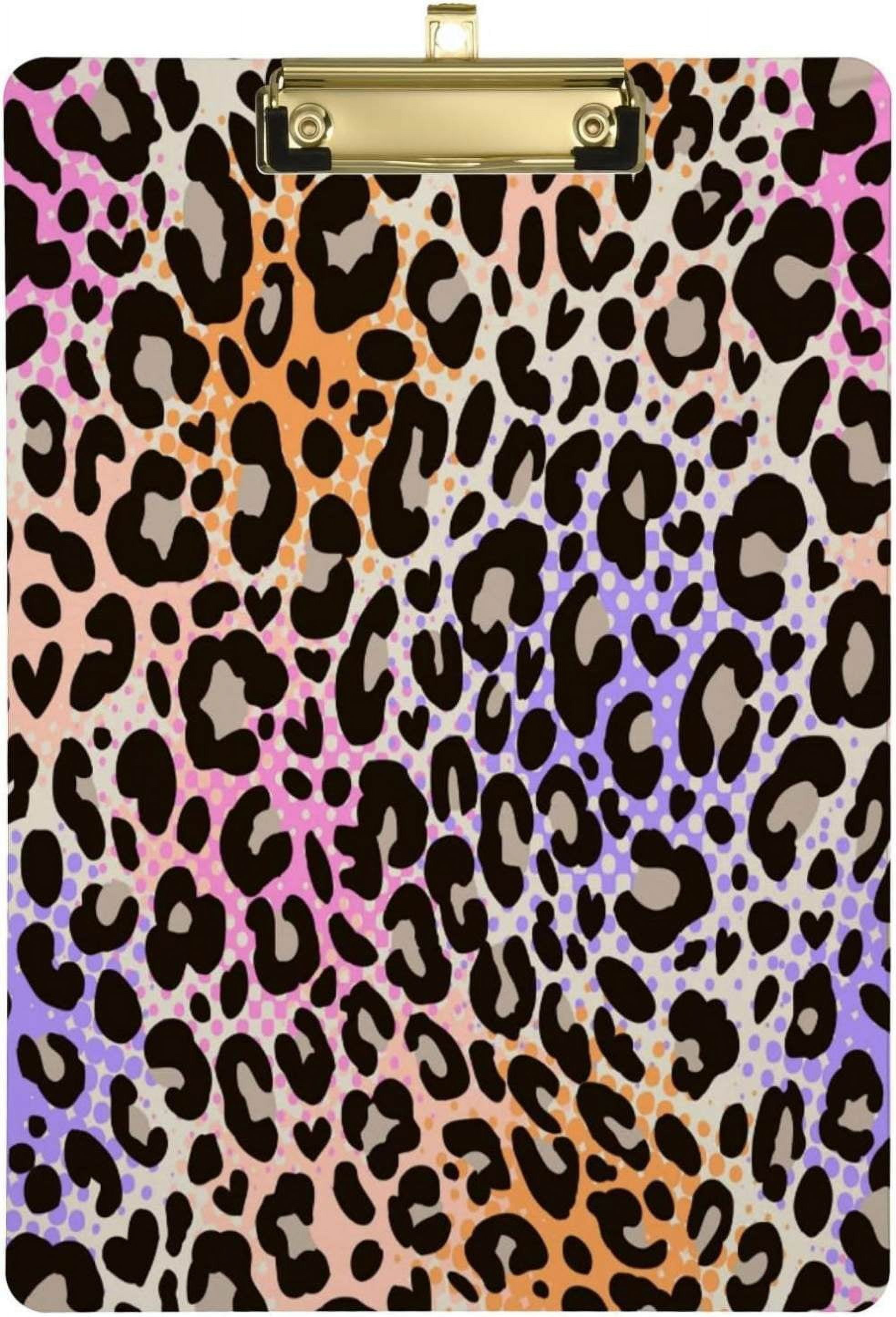 Coolnut Sexy Leopard Print Acrylic Clipboard with Low Profile Gold ...