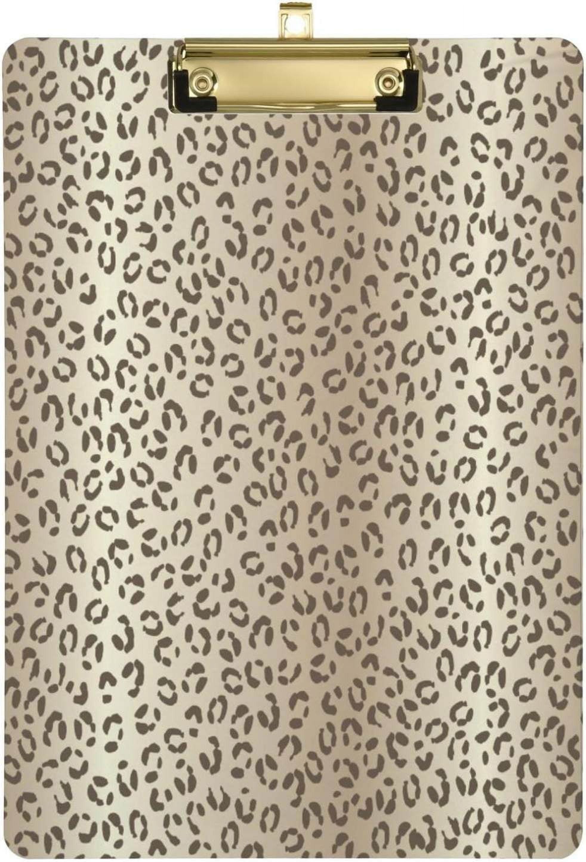 Coolnut Sexy Leopard Print Acrylic Clipboard with Low Profile Gold ...