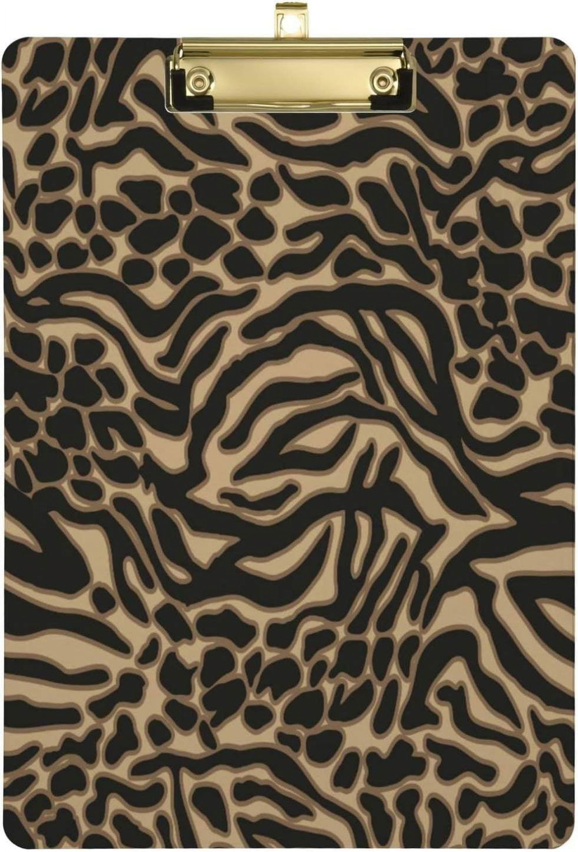 Coolnut Sexy Leopard Print Acrylic Clipboard with Low Profile Gold ...