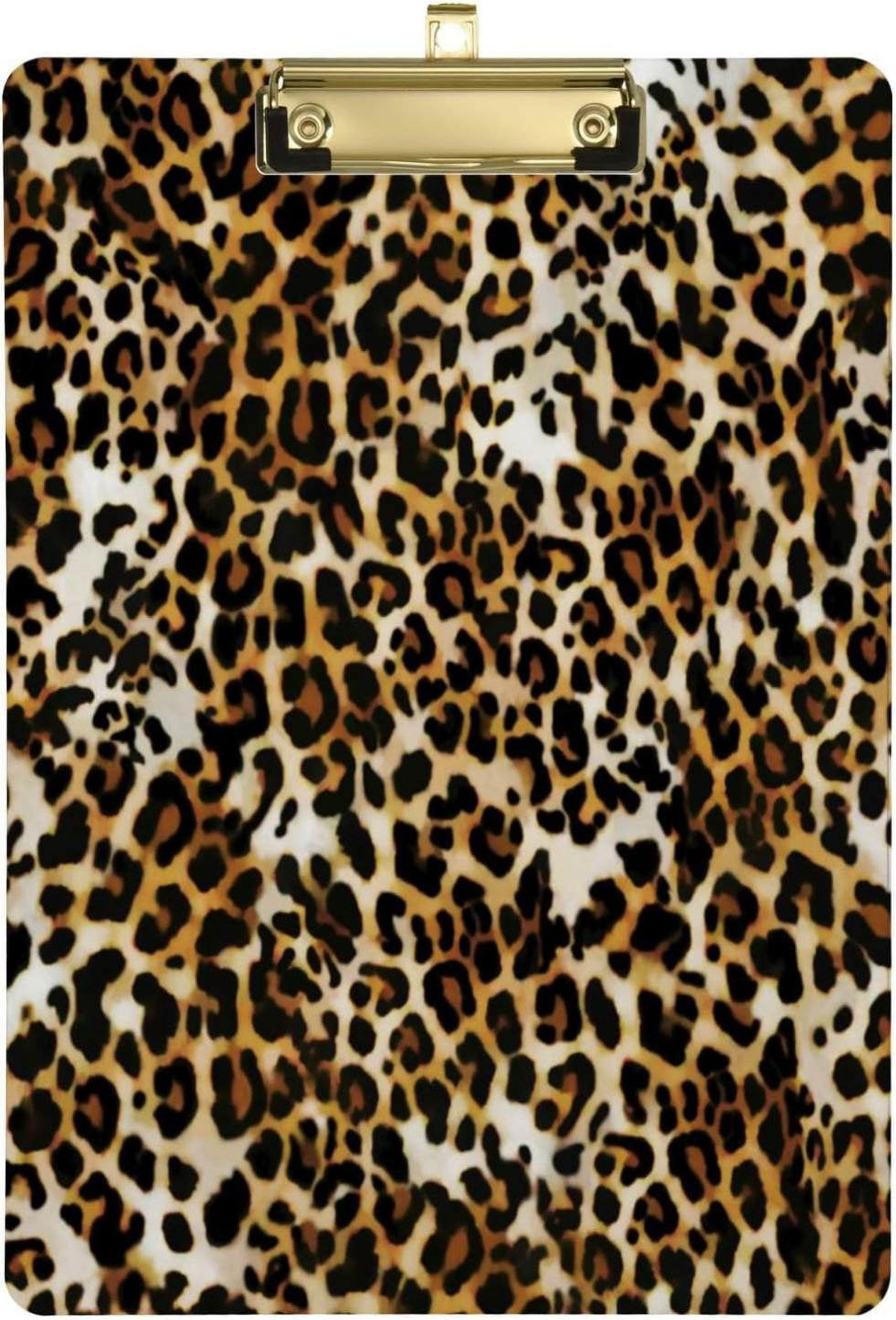 Coolnut Sexy Leopard Print Acrylic Clipboard with Low Profile Gold ...