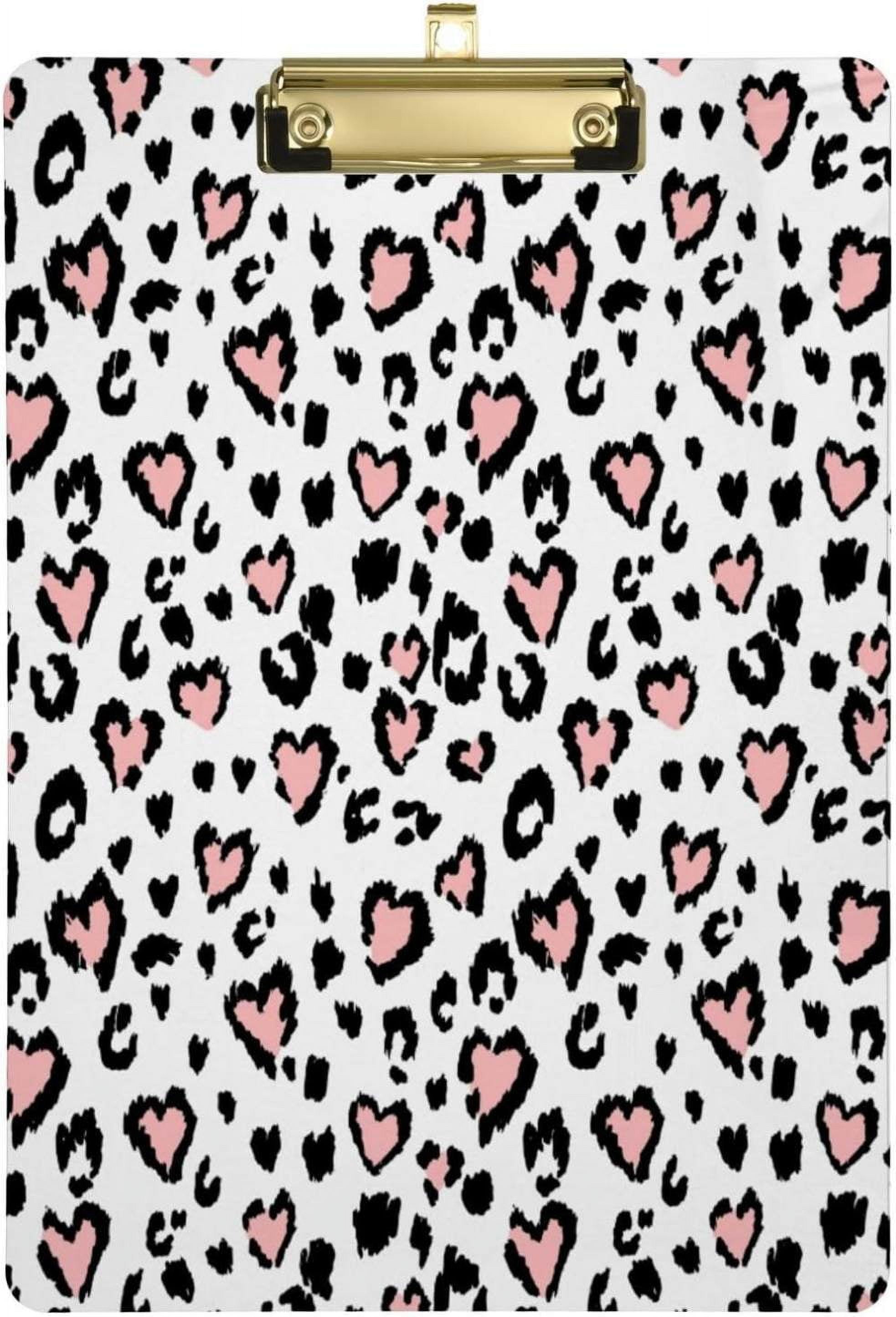 Coolnut Sexy Leopard Print Acrylic Clipboard with Low Profile Gold ...