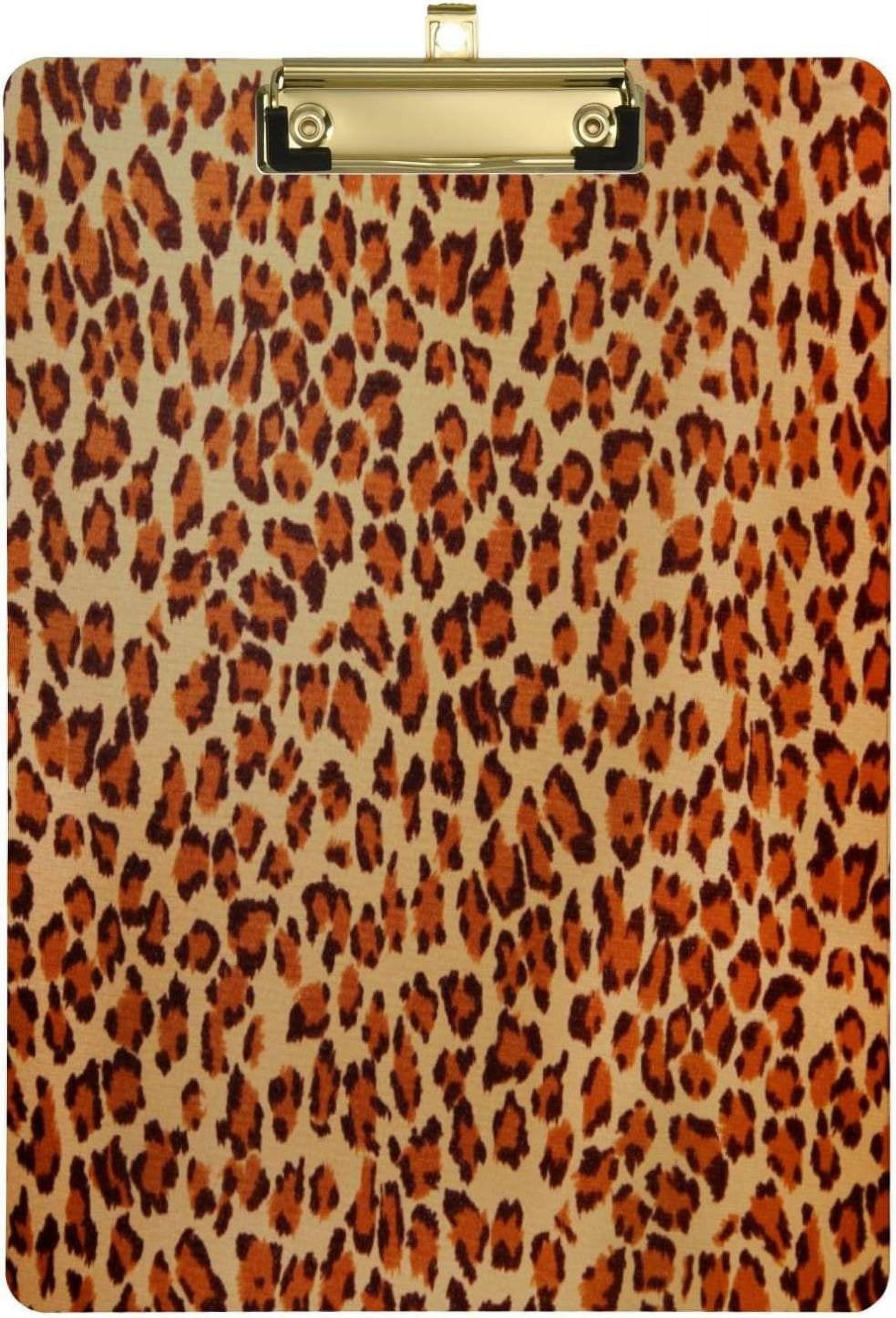 Coolnut Sexy Leopard Print Acrylic Clipboard with Low Profile Silver ...