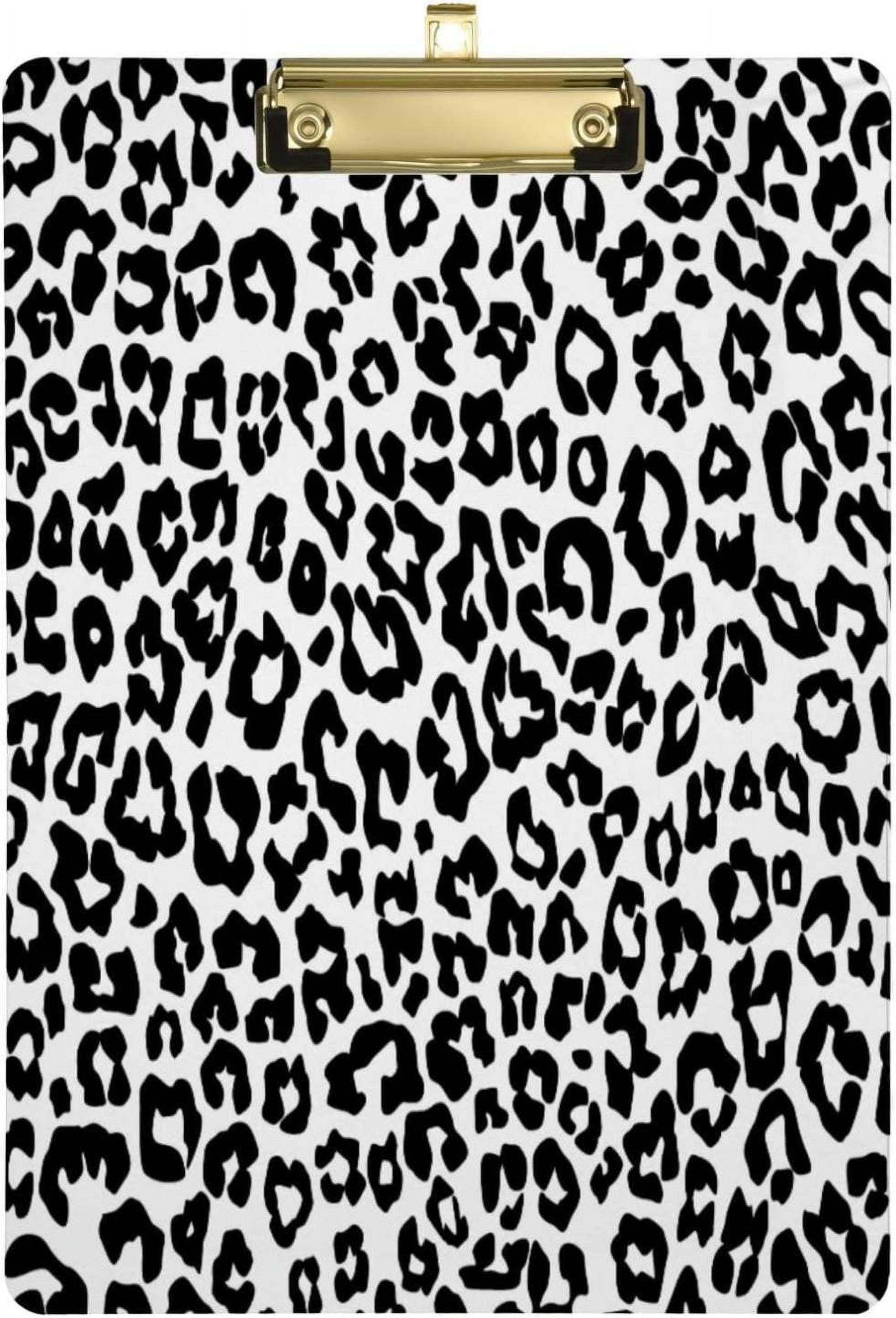 Coolnut Sexy Leopard Print Acrylic Clipboard with Low Profile Silver ...