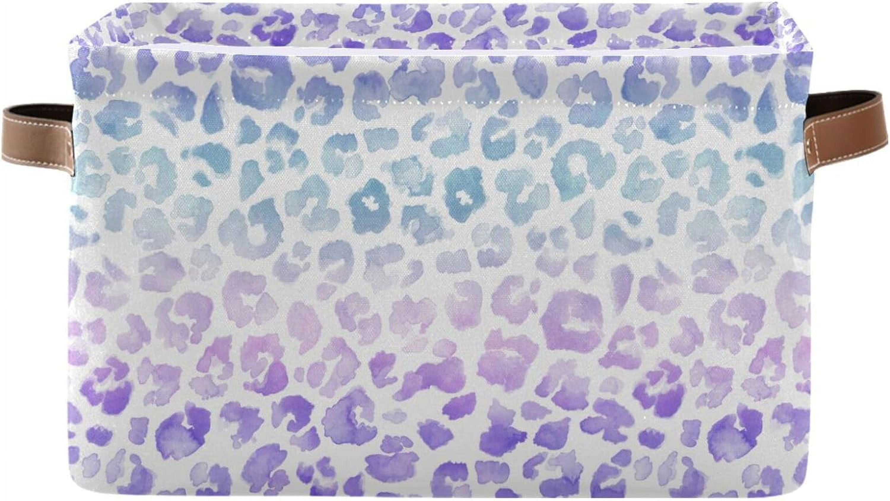 Coolnut Sexy Leopard Print Foldable Canvas Storage Bin, Sturdy Fabric ...