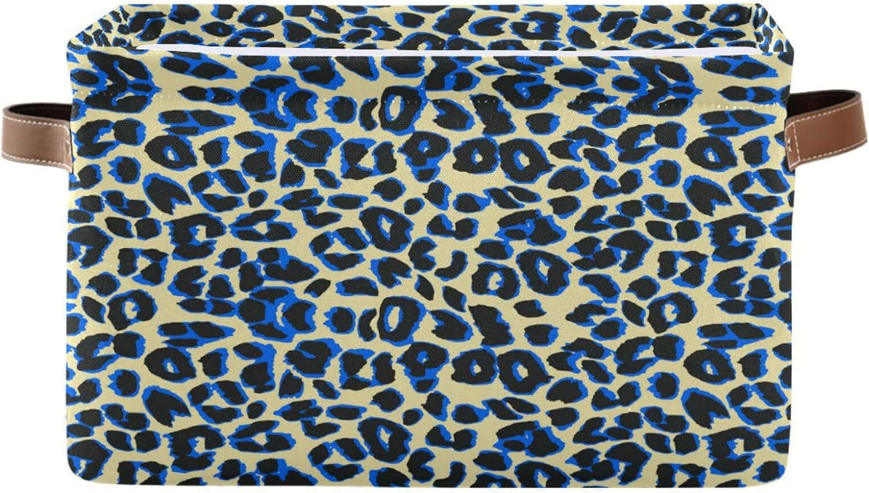 Coolnut Sexy Leopard Print Foldable Canvas Storage Bin, Sturdy Fabric ...