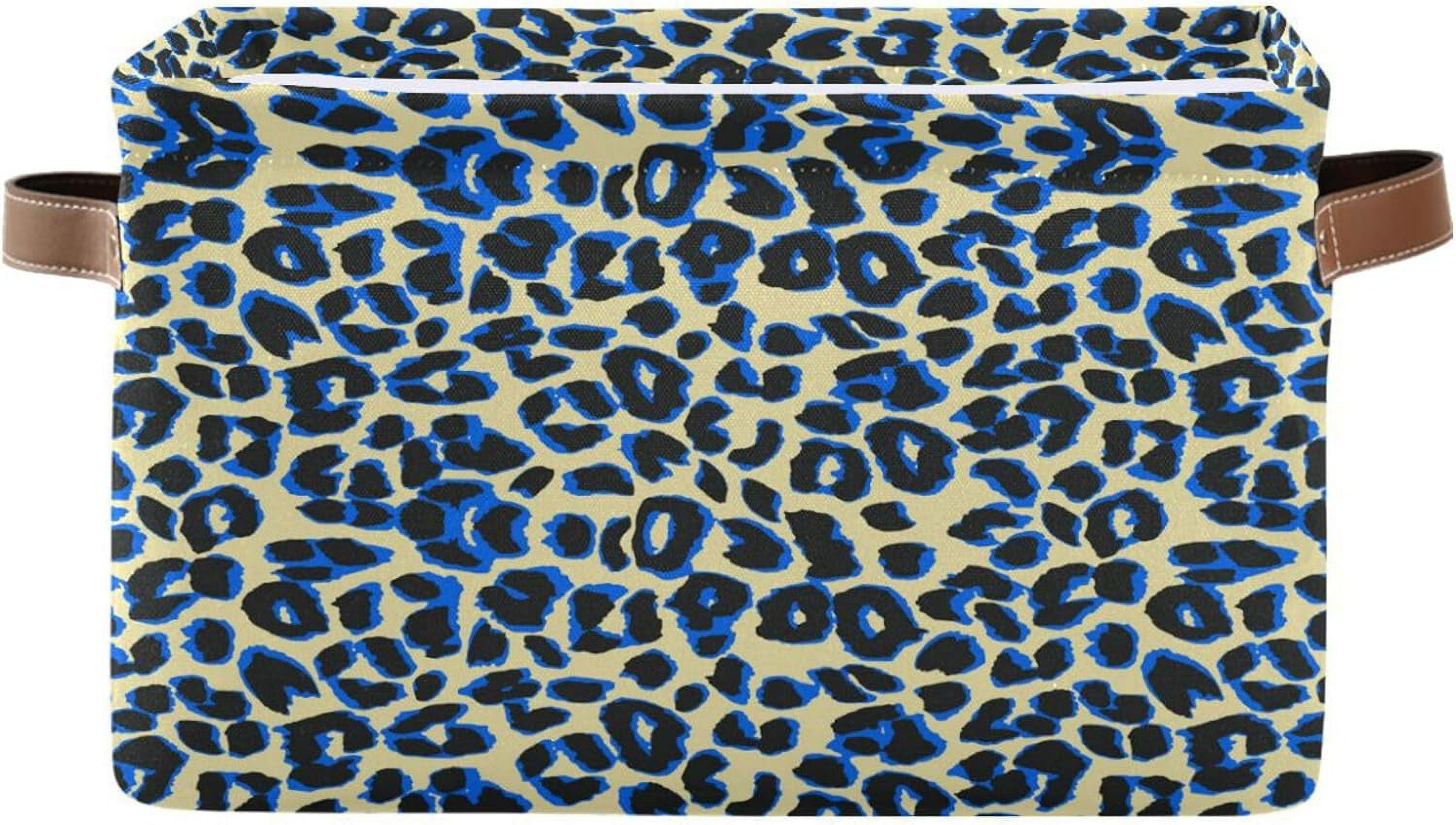 Coolnut Sexy Leopard Print Foldable Canvas Storage Bin, Sturdy Fabric ...
