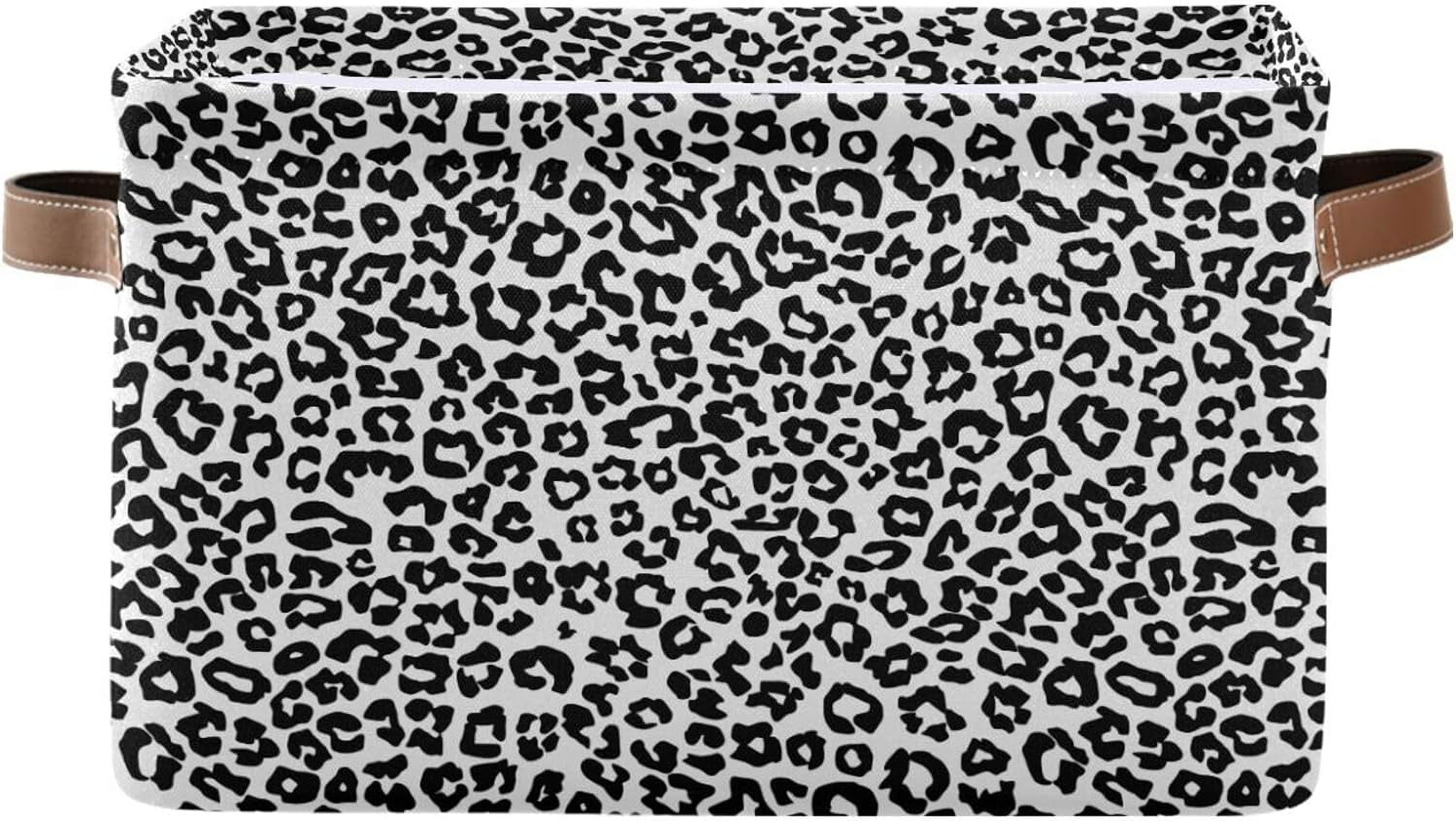 Coolnut Sexy Leopard Print Foldable Canvas Storage Bin, Sturdy Fabric ...