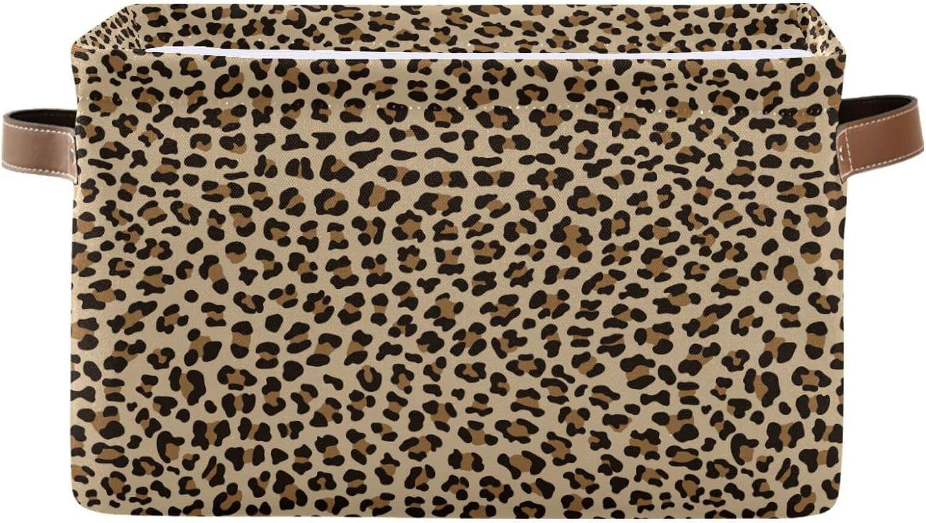Coolnut Sexy Leopard Print Storage Baskets Rectangle Foldable Canvas ...