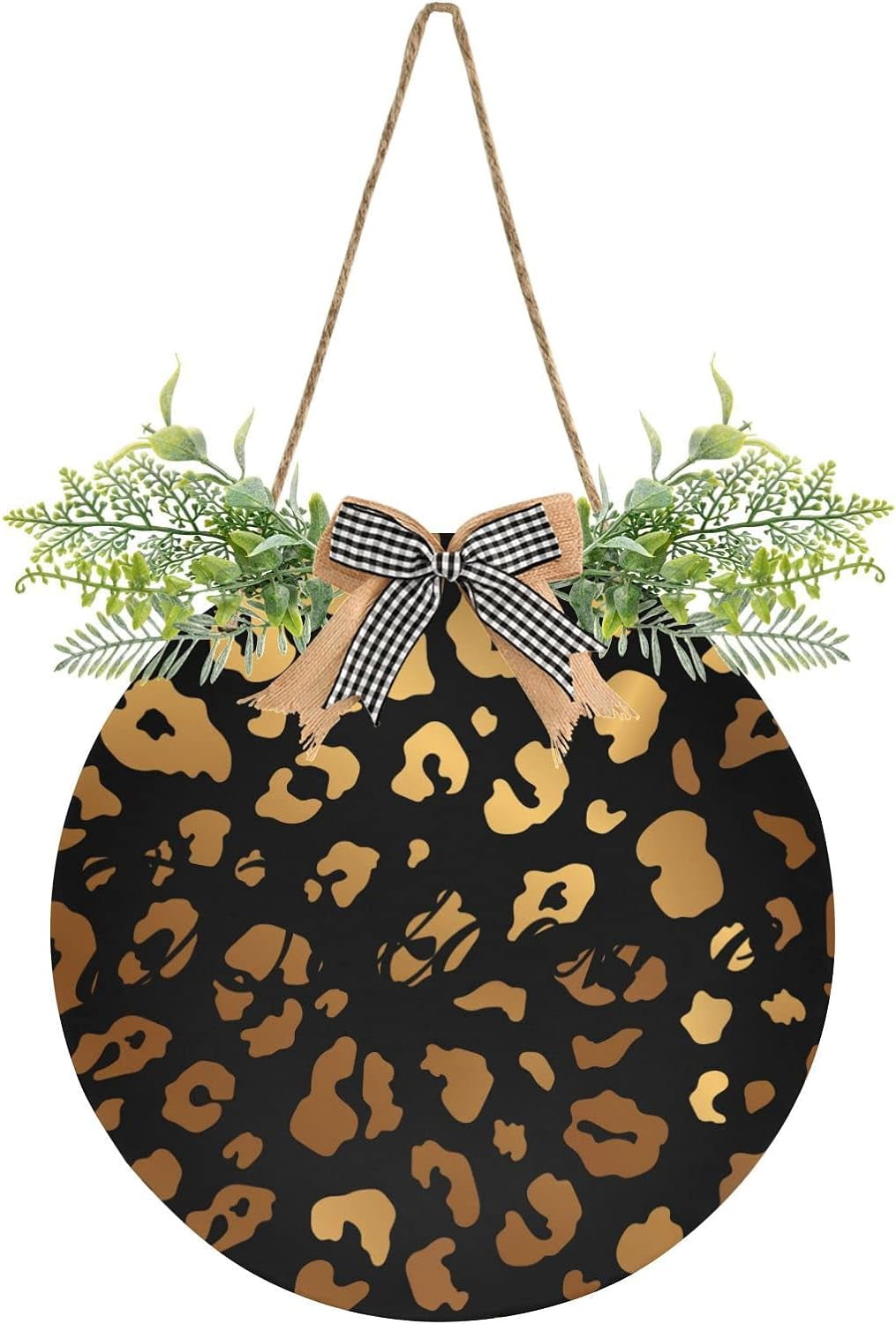 Coolnut Sexy Leopard Print Welcome Sign for Front Door, Round Sign ...