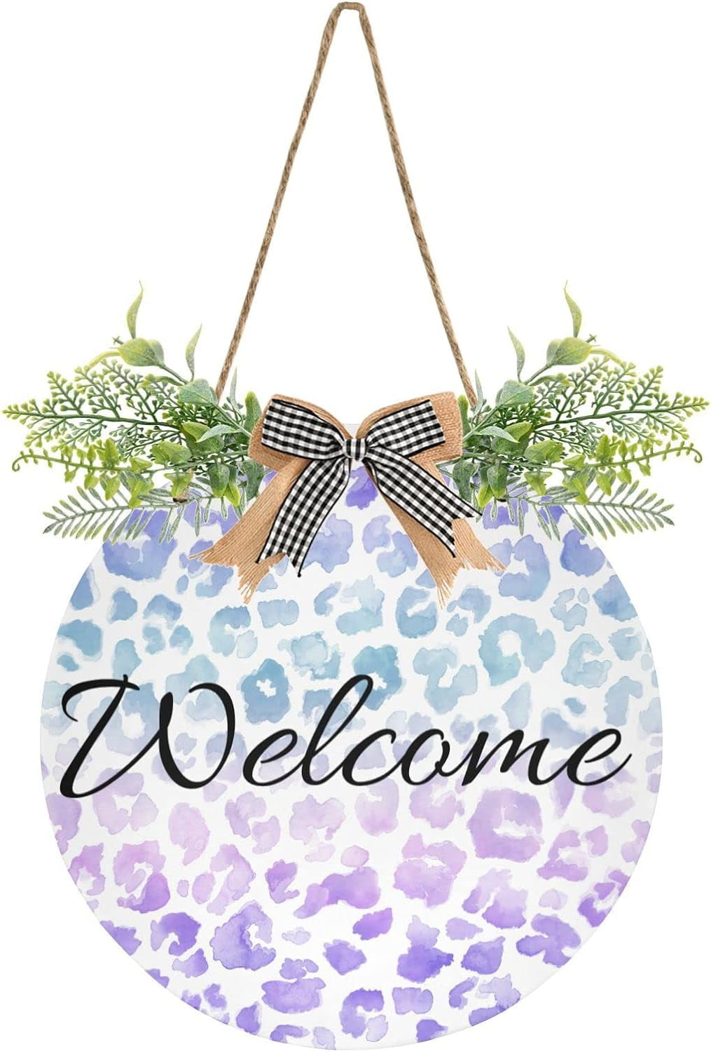 Coolnut Sexy Leopard Print Welcome Sign for Front Door, Round Sign ...