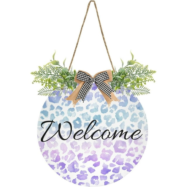 Coolnut Sexy Leopard Print Welcome Sign for Front Door, Round Sign ...