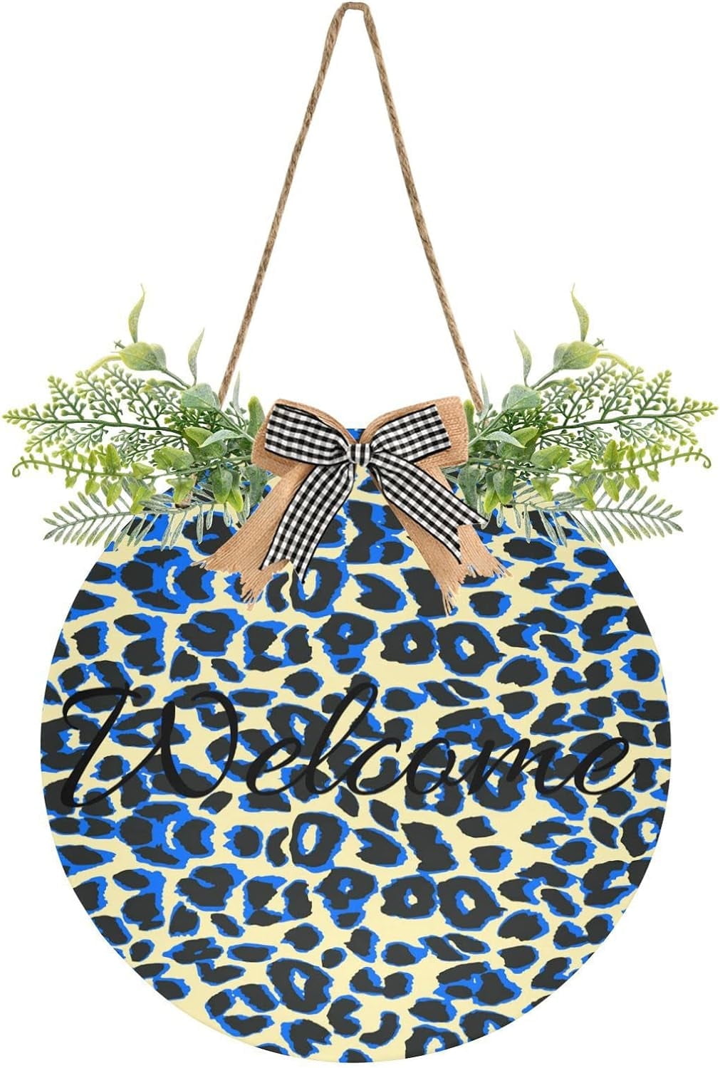 Coolnut Sexy Leopard Print Welcome Sign for Front Door, Round Sign ...