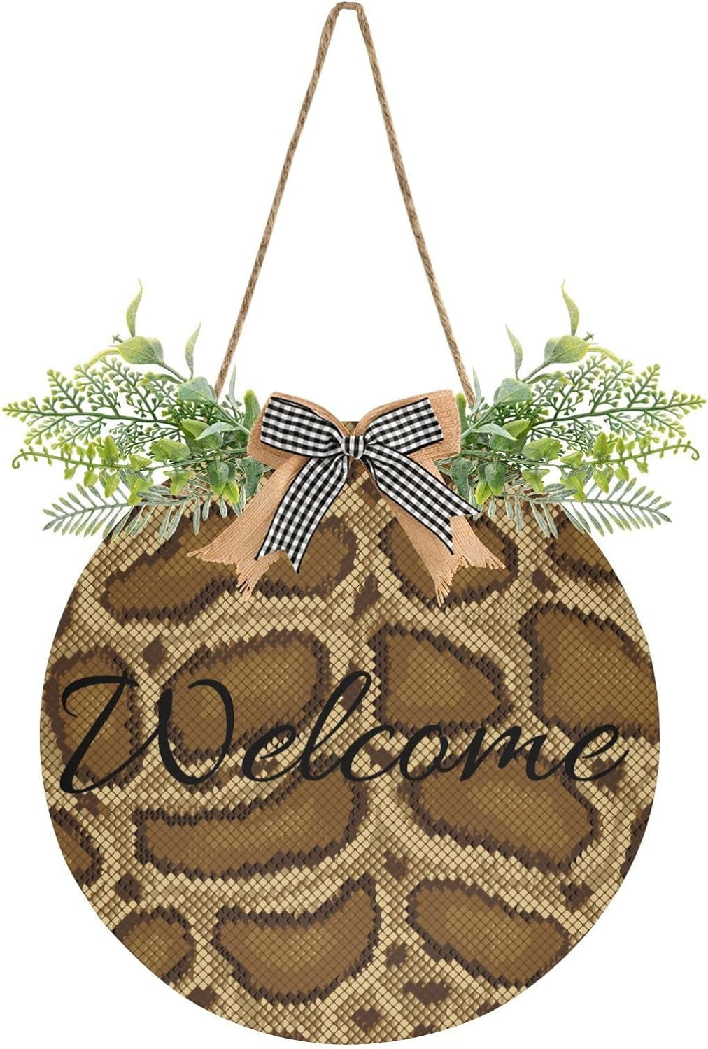 Coolnut Sexy Leopard Print Welcome Sign for Front Door, Round Sign ...