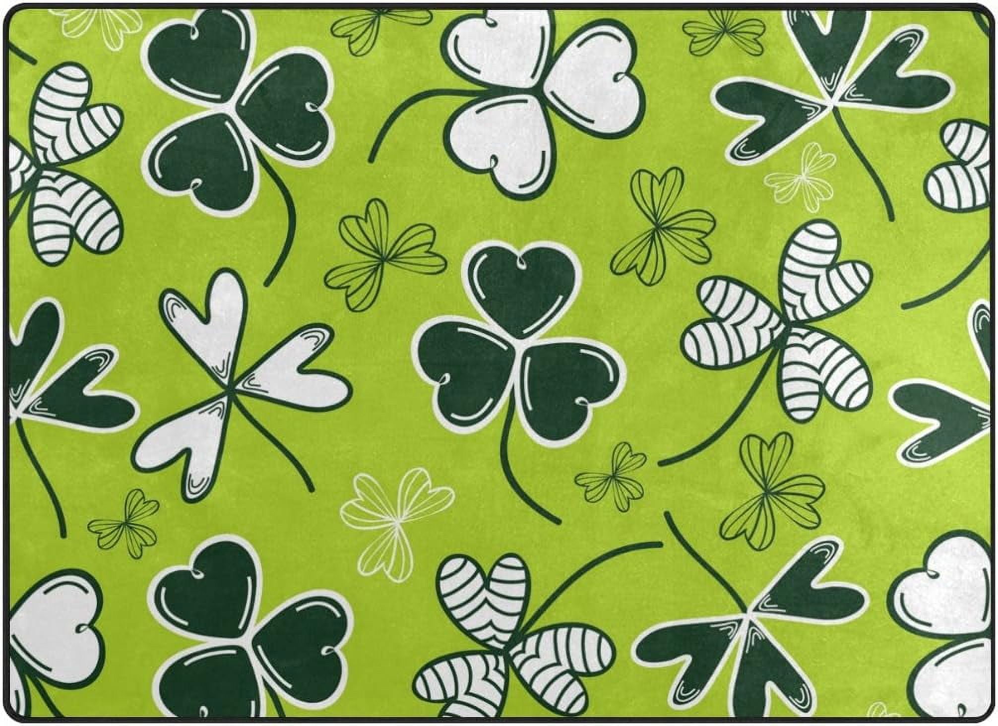 Coolnut Shamrock Background Area Rug Pad, 63 x 48 inch 100% Light ...