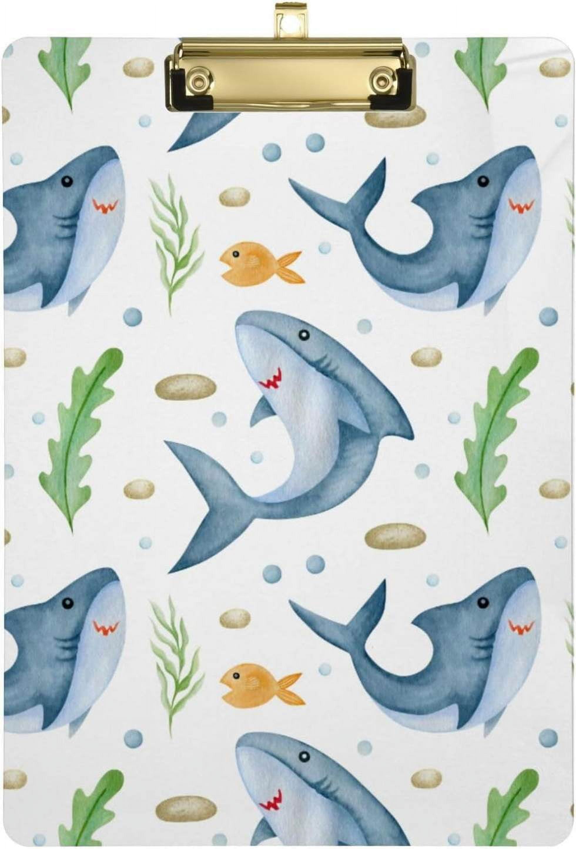 Coolnut Shark Clipboard, Acrylic Standard A4 Letter Size Clip Board ...