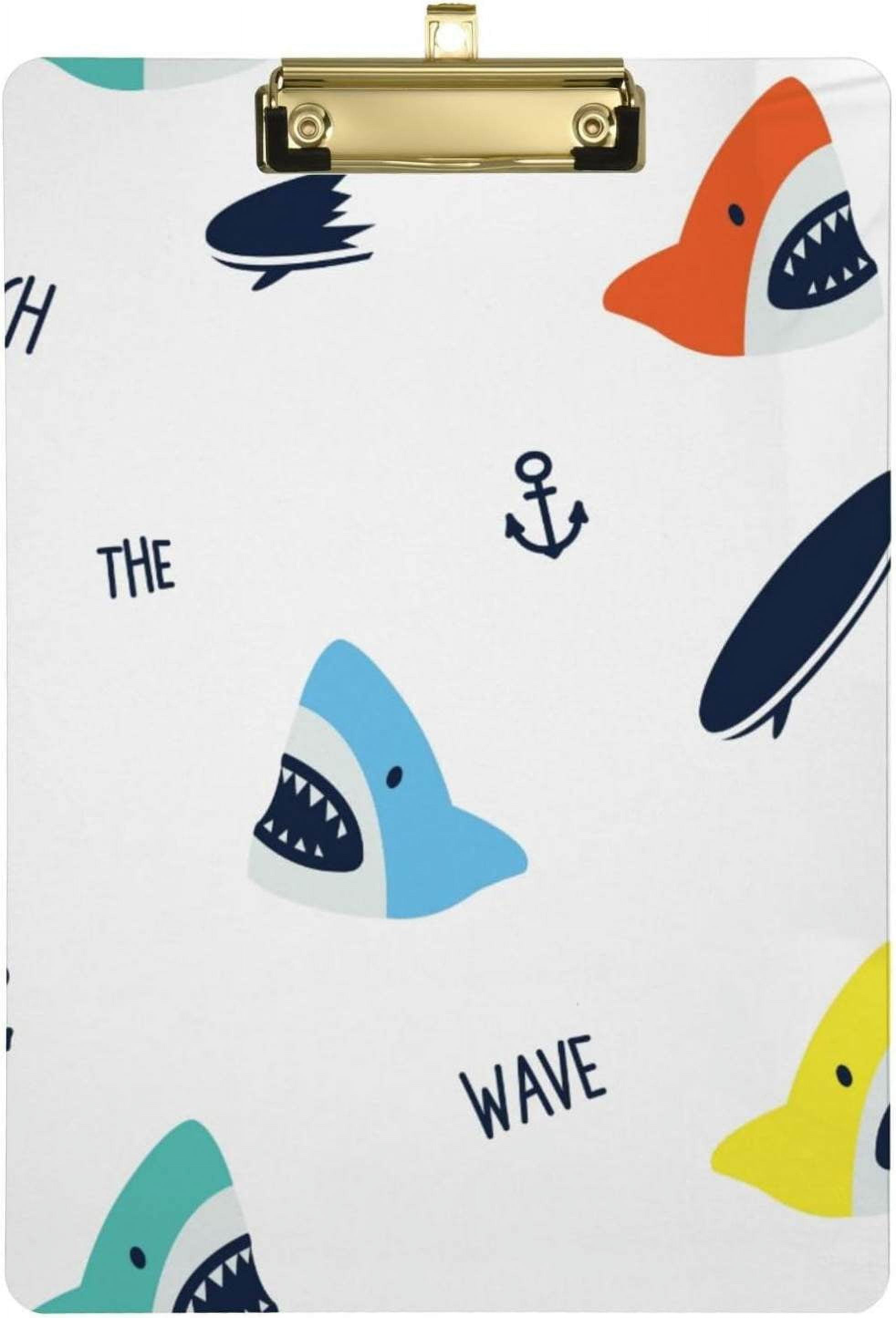 Coolnut Shark Clipboard, Acrylic Standard A4 Letter Size Clip Board ...
