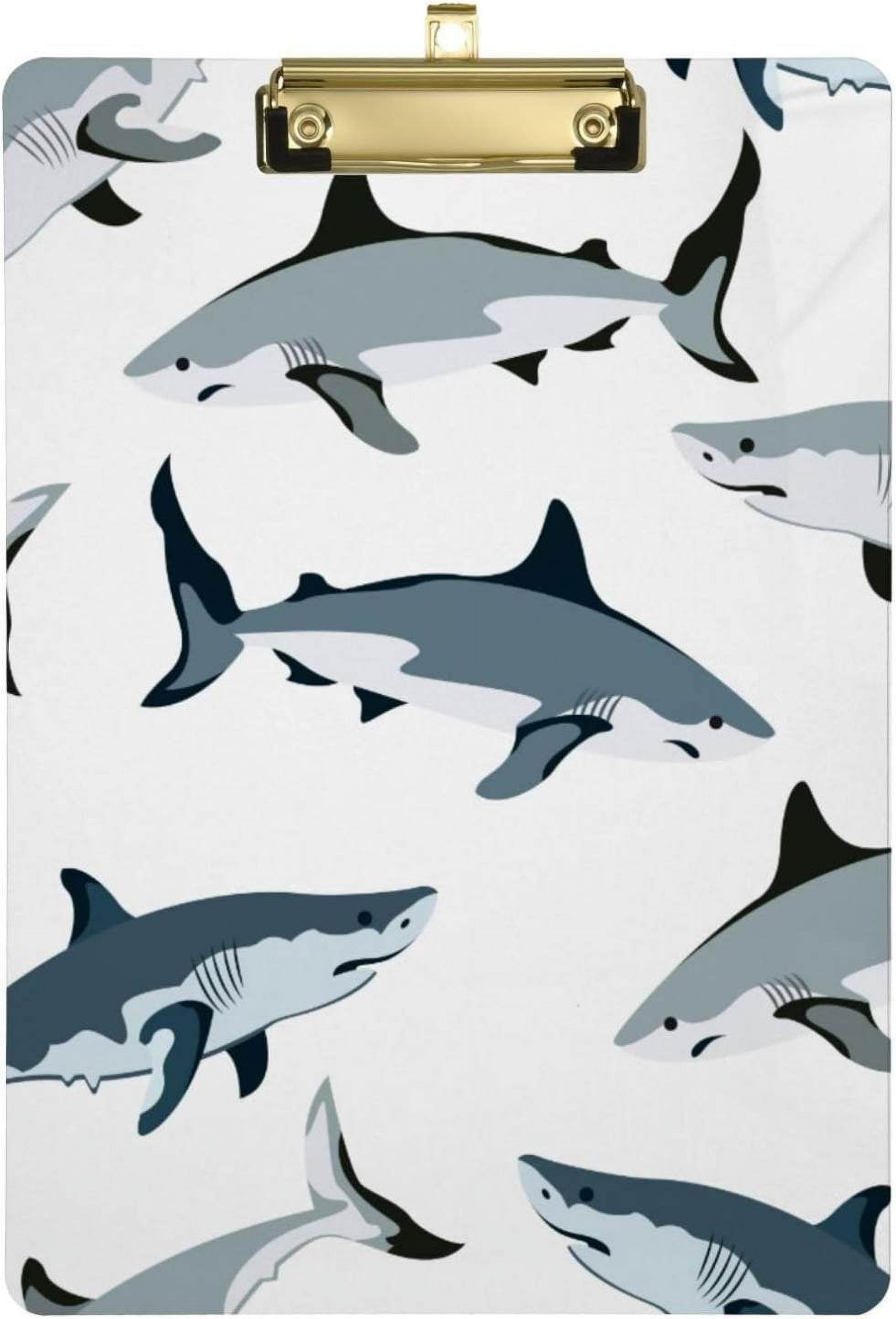 Coolnut Shark Clipboard, Acrylic Standard A4 Letter Size Clip Board ...