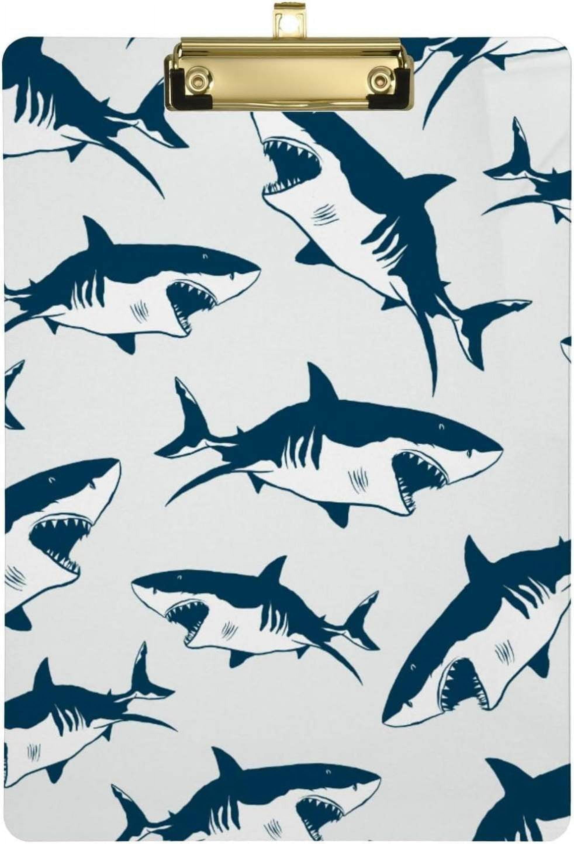 Coolnut Shark Clipboard, Acrylic Standard A4 Letter Size Clip Board ...