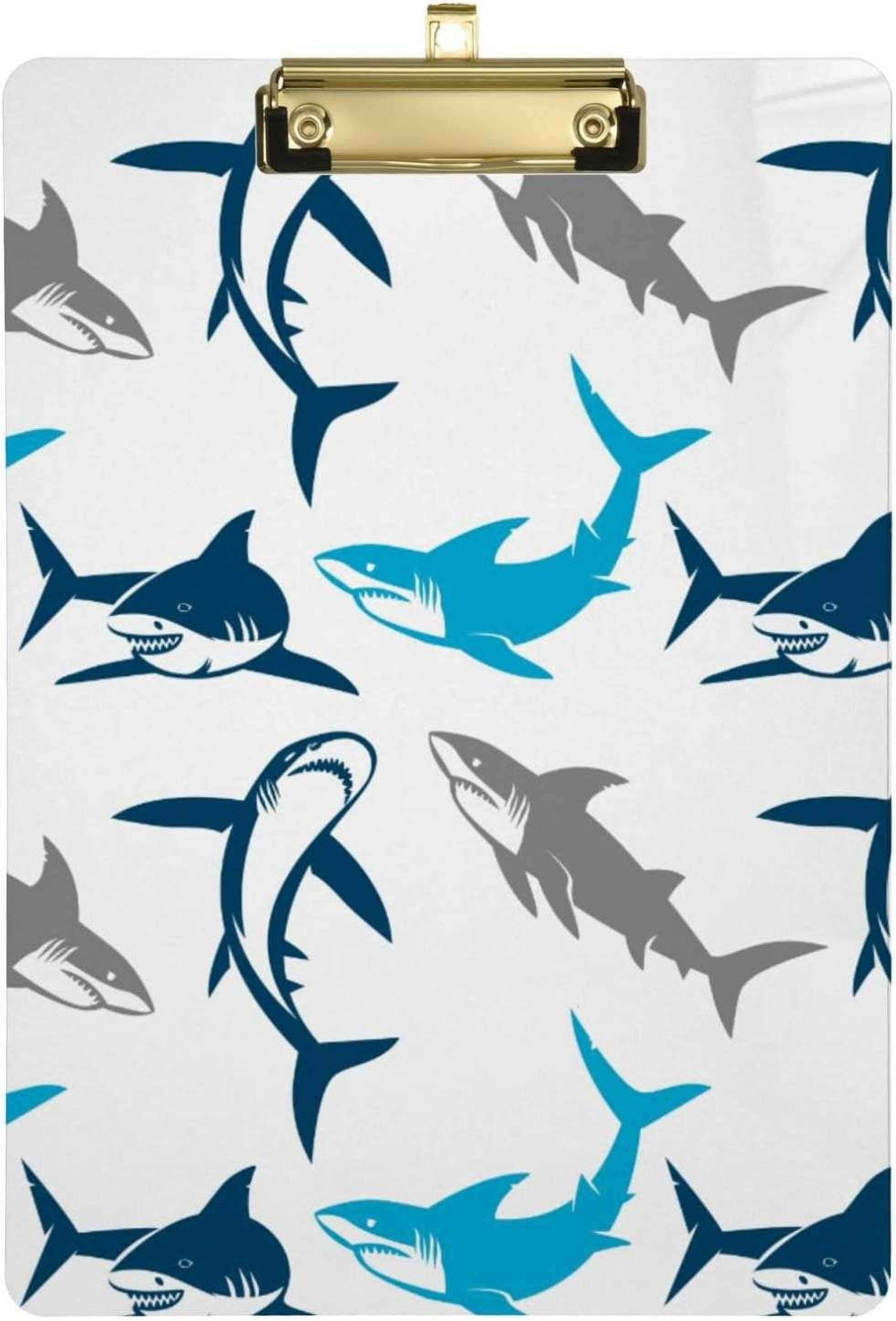 Coolnut Shark Clipboard, Acrylic Standard A4 Letter Size Clip Board ...