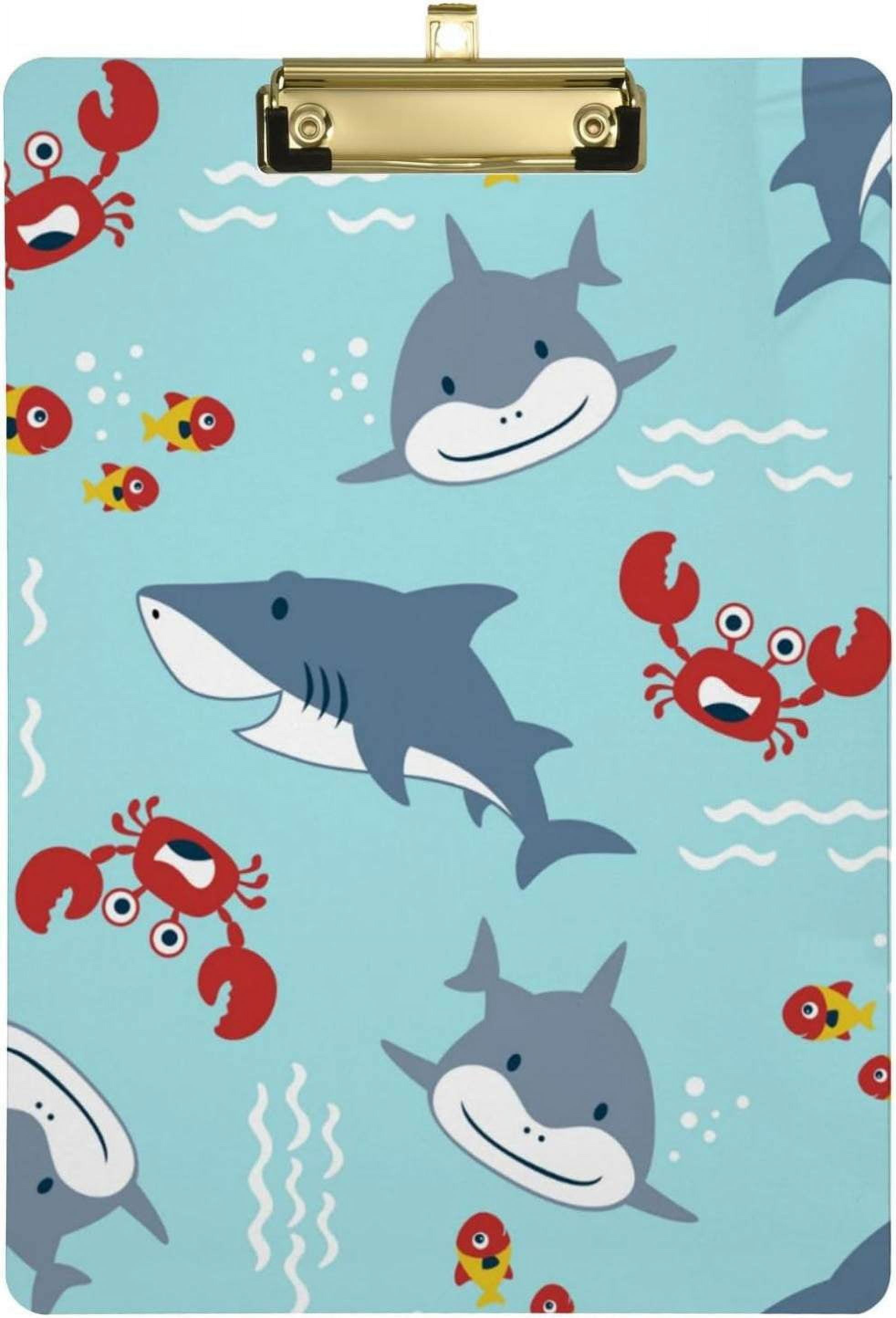 Coolnut Shark Clipboard, Acrylic Standard A4 Letter Size Clip Board ...