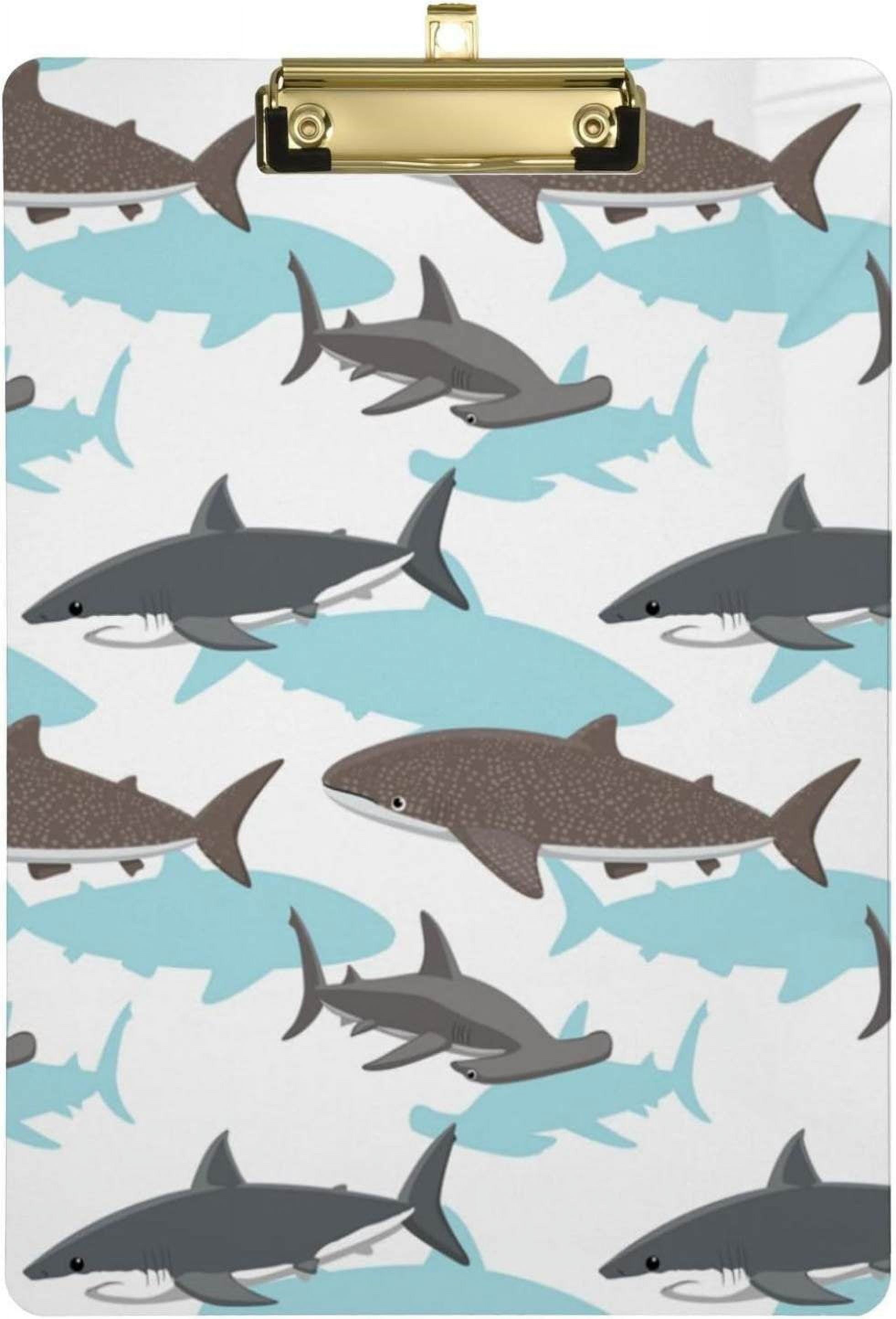 Coolnut Shark Clipboard, Acrylic Standard A4 Letter Size Clip Board ...