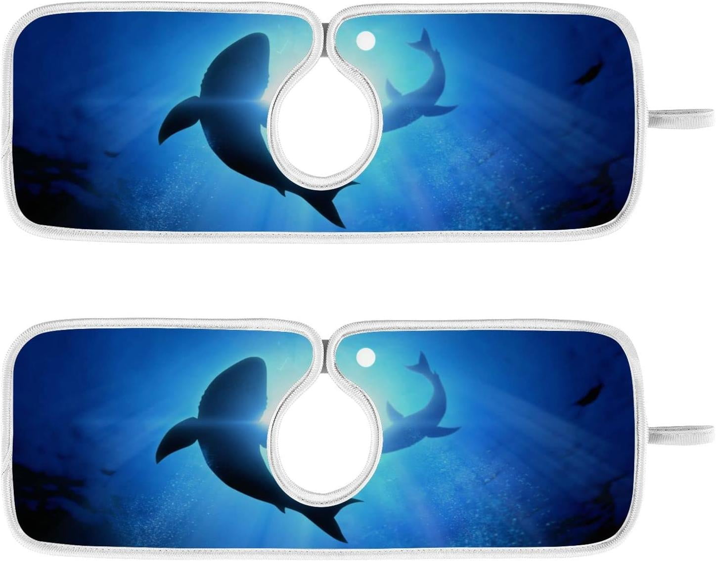 Coolnut Shark Ocean Summer Sink Splash Guard for Faucet 2 Packs Faucet ...