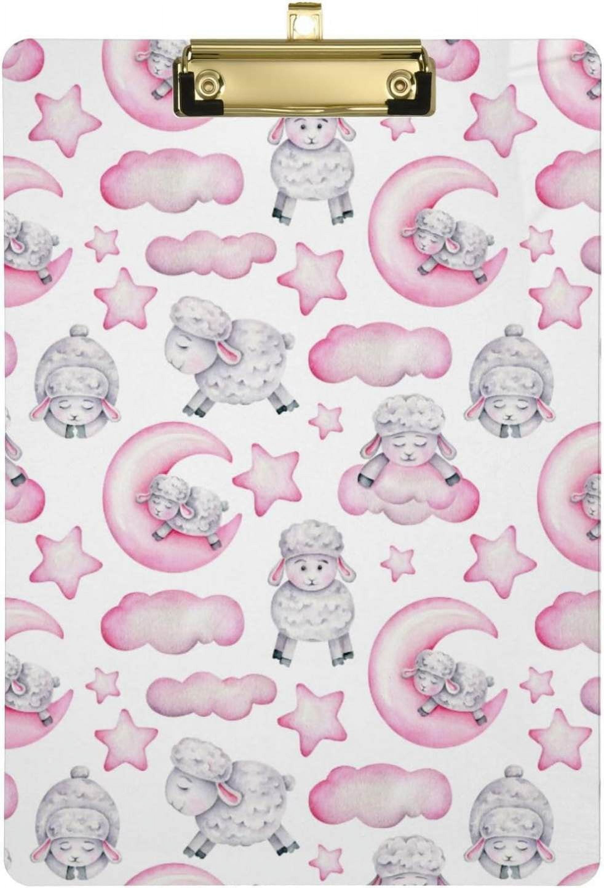 Coolnut Sheep Clipboard, Acrylic Standard A4 Letter Size Clip Board ...