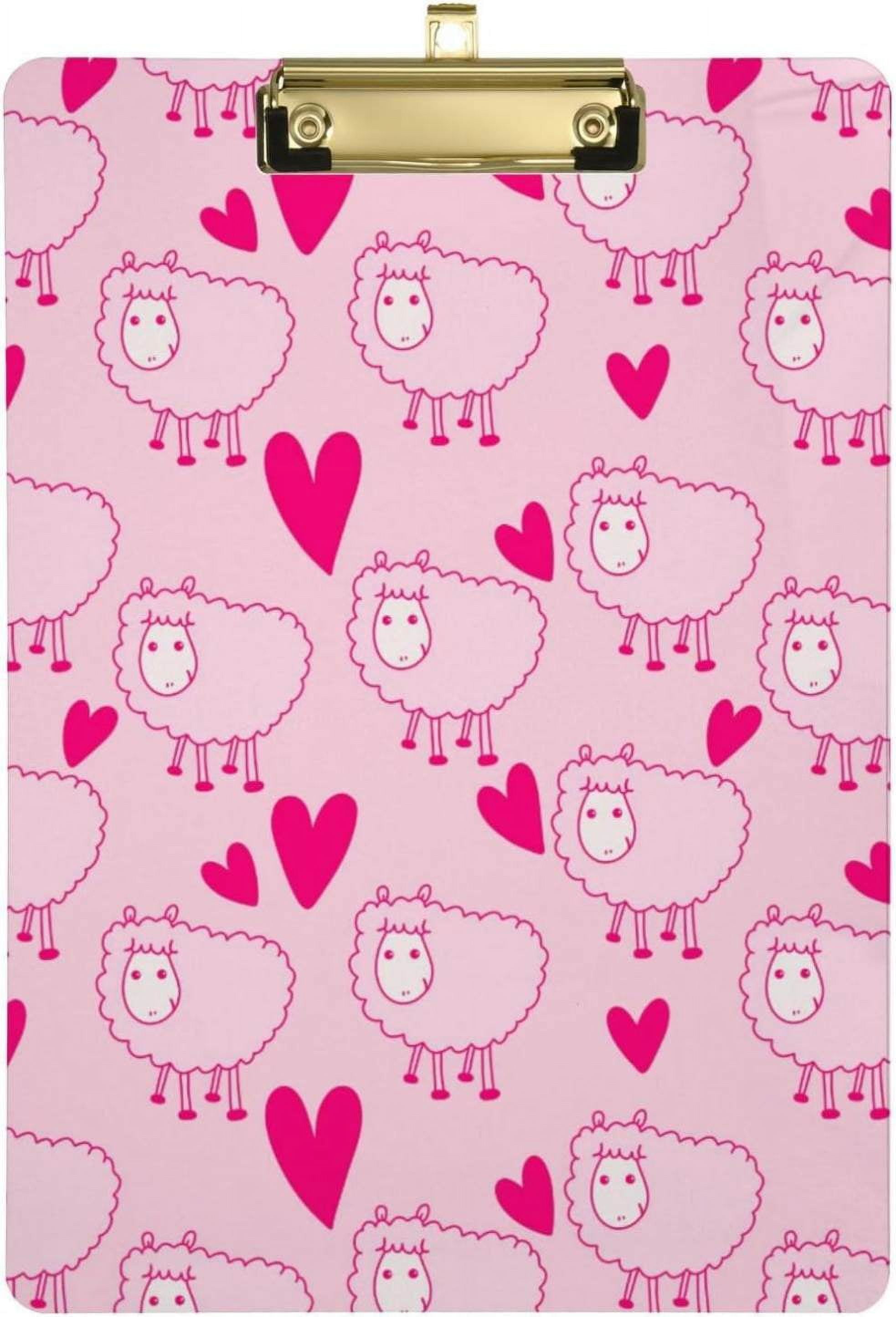 Coolnut Sheep Clipboard, Acrylic Standard A4 Letter Size Clip Board ...