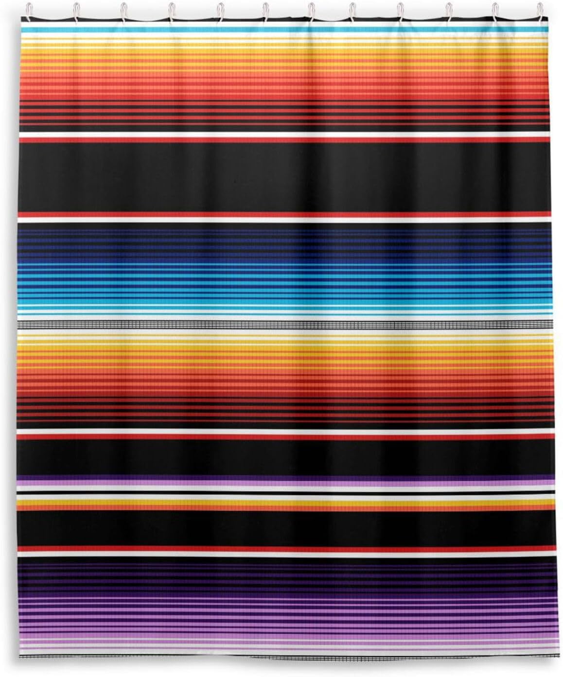 Coolnut Shower Curtain for Bathroom Waterproof Fabric, Mexican Serape ...