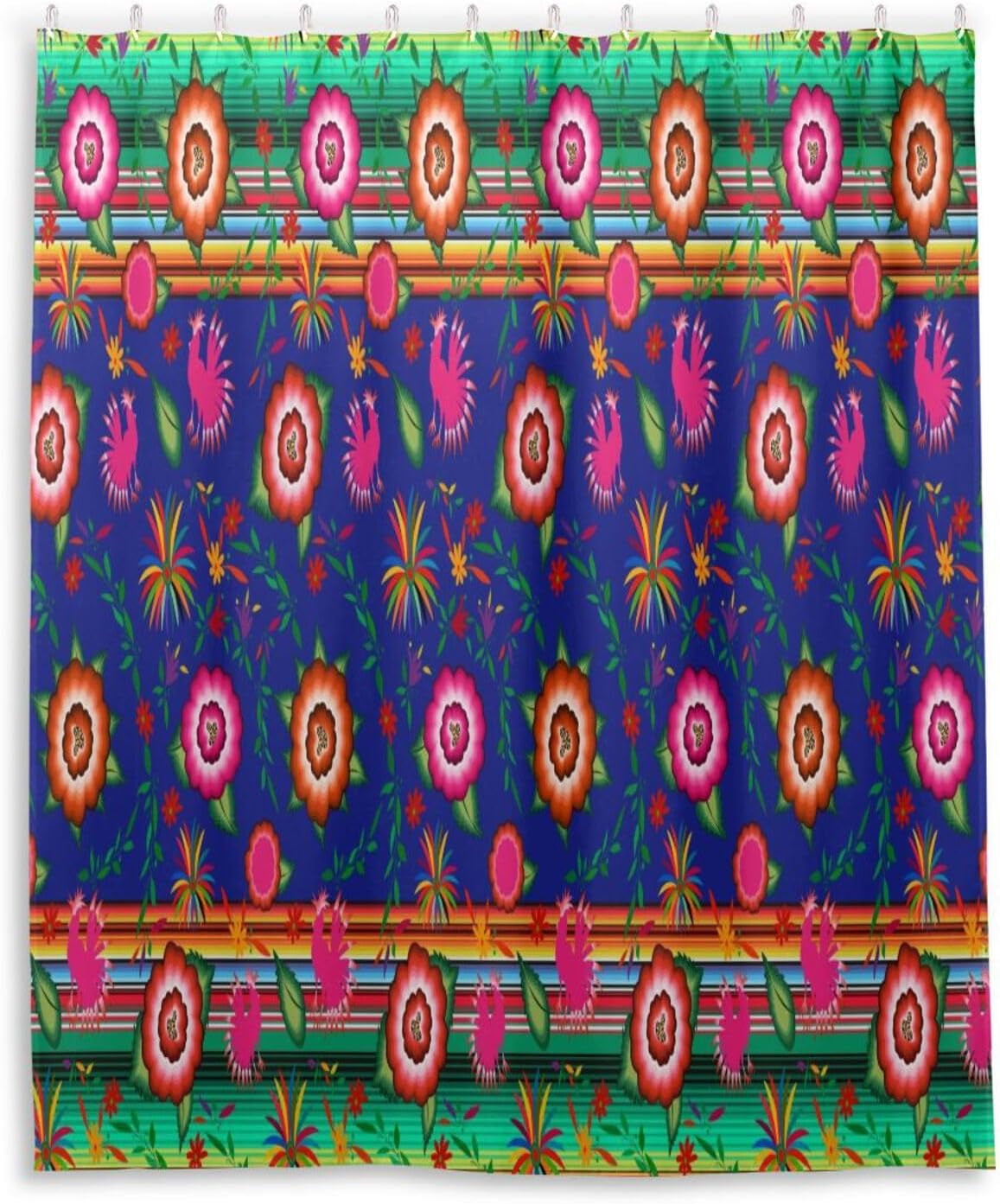 Coolnut Shower Curtain for Bathroom Waterproof Fabric, Mexican Serape ...