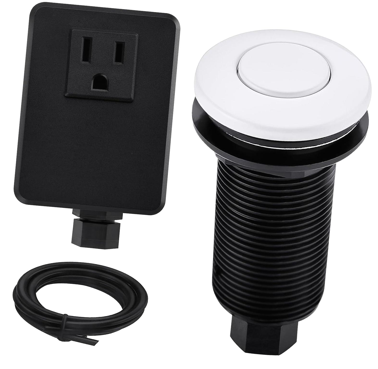 Coolnut SinkTop Waste Disposal Air Switch Kit Featuring Long White ...
