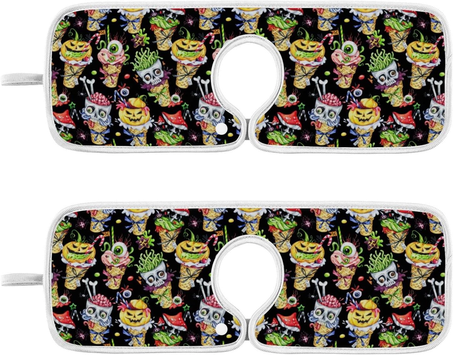 Coolnut Skull Ice Cream Sink Splash Guard for Faucet 2 Packs Faucet ...