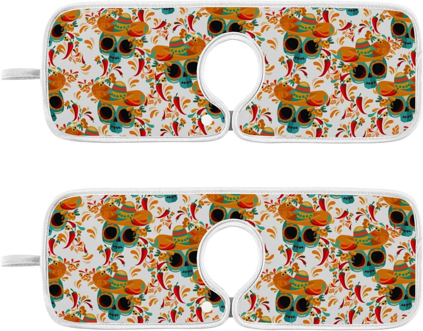 Coolnut Skull Sink Splash Guard for Faucet 2 Packs Faucet Absorbent ...