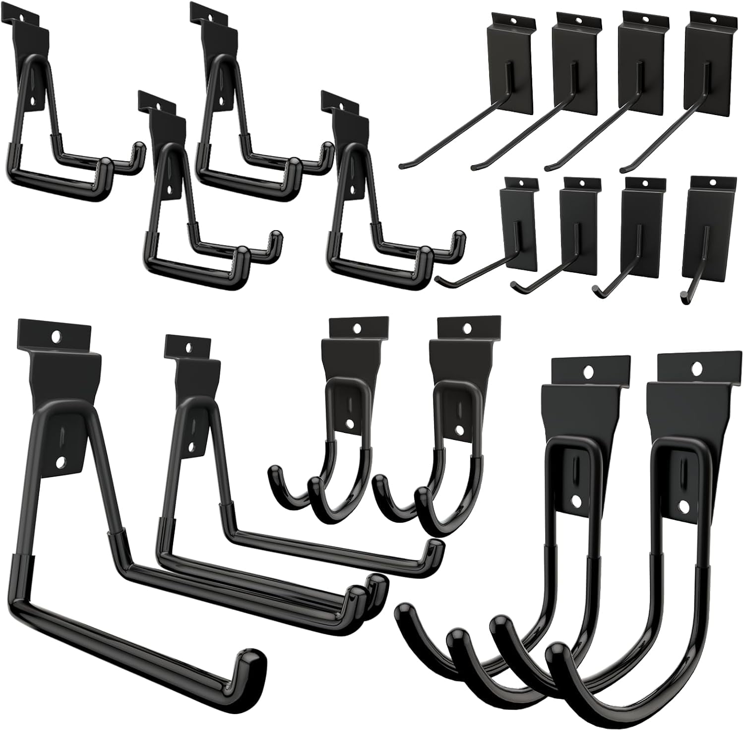 Coolnut Slatwall Hooks 18 Pack, Slatwall Accessories, Garage Storage Hanger Heavy Duty Slat Wall ...
