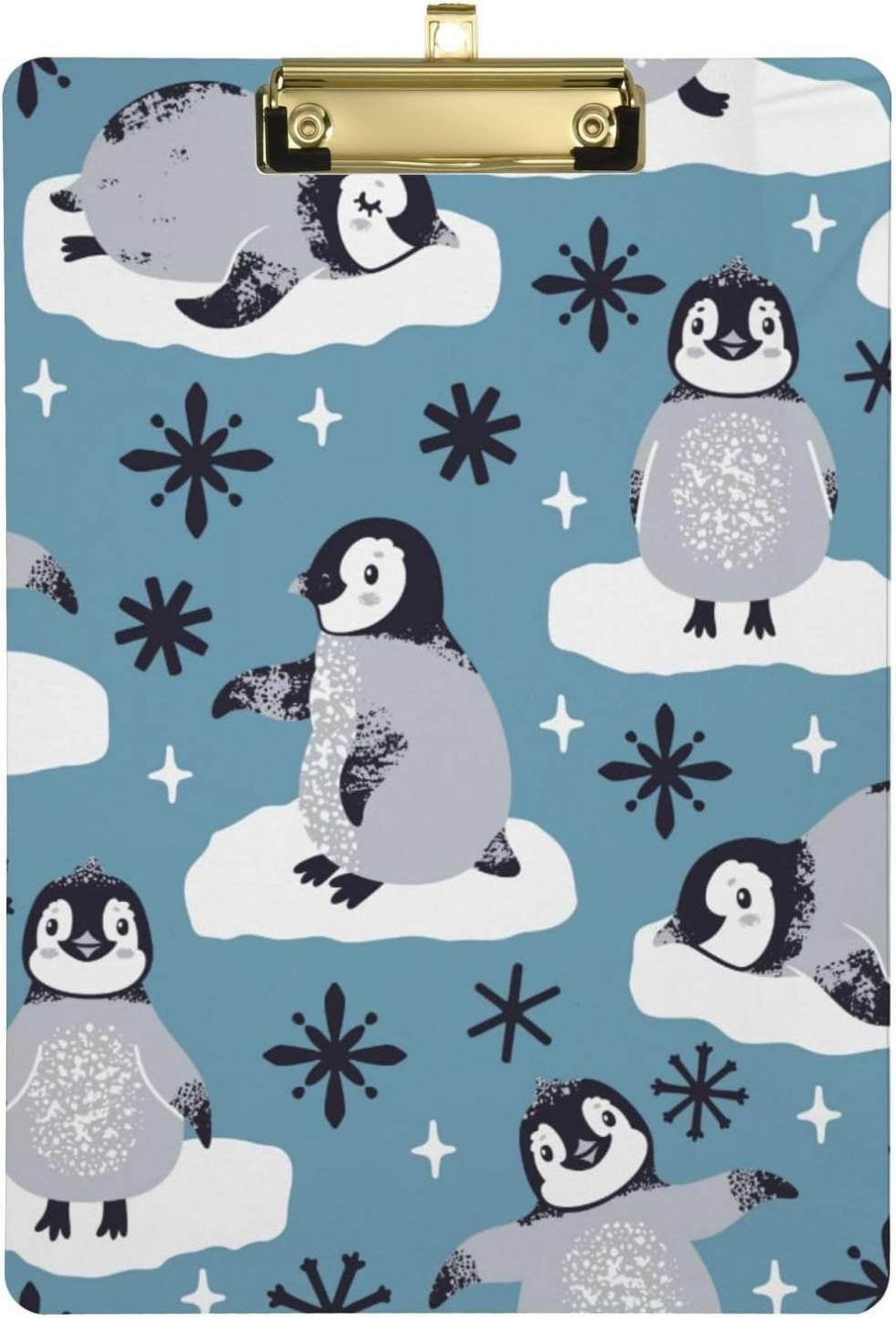 Coolnut Snowflake Penguin Clipboard, Acrylic Standard A4 Letter Size ...