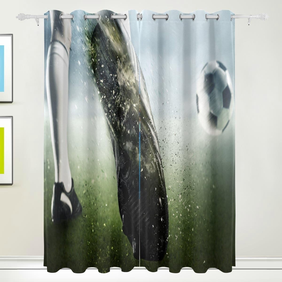 Coolnut Soccer Goal Moment Thermal Insulated Blackout Grommet Printed ...
